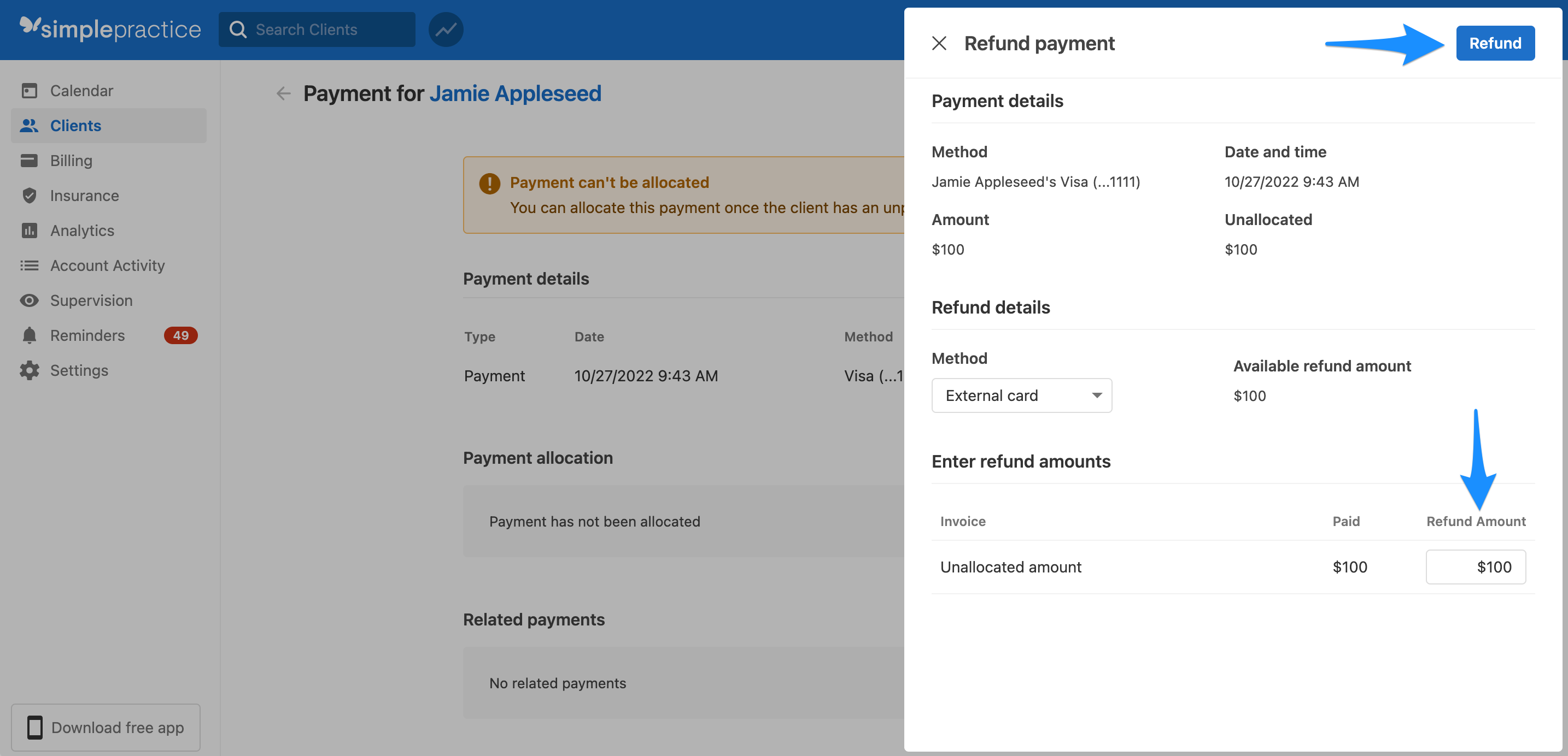 Navigating client payments – SimplePractice Support