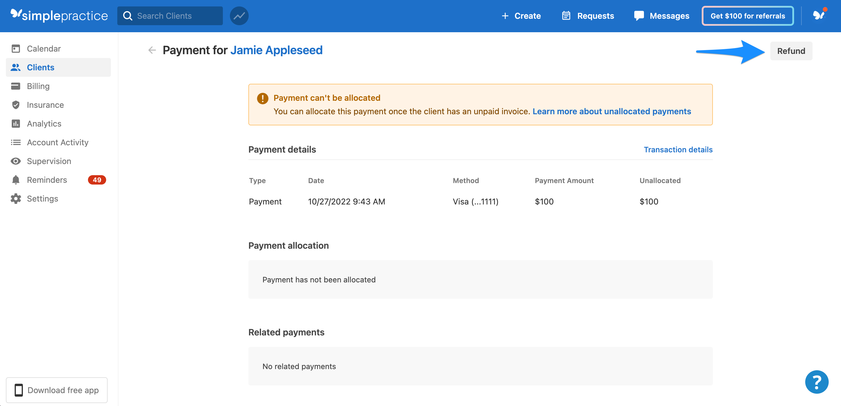 Navigating client payments – SimplePractice Support