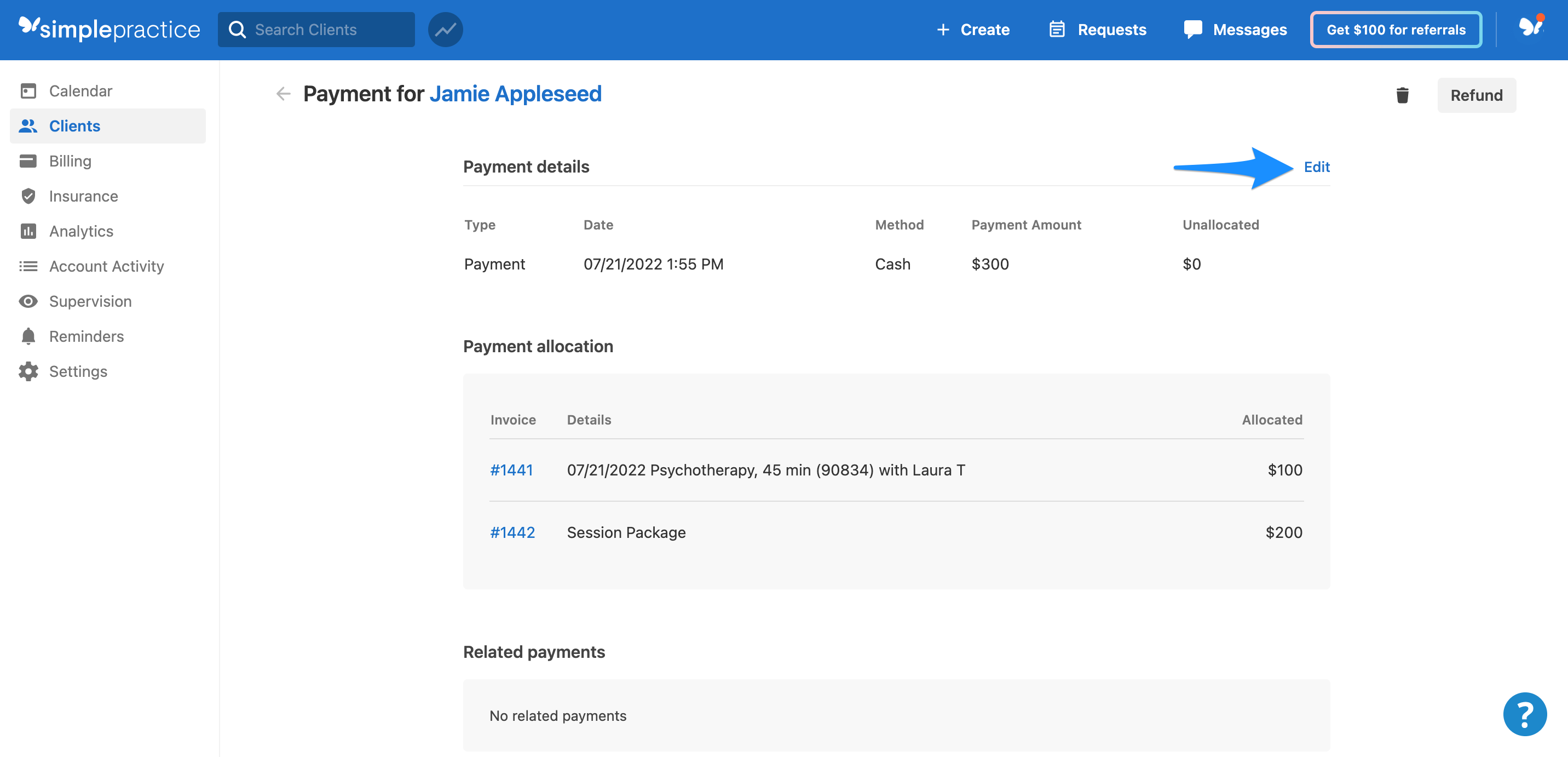 Navigating client payments – SimplePractice Support