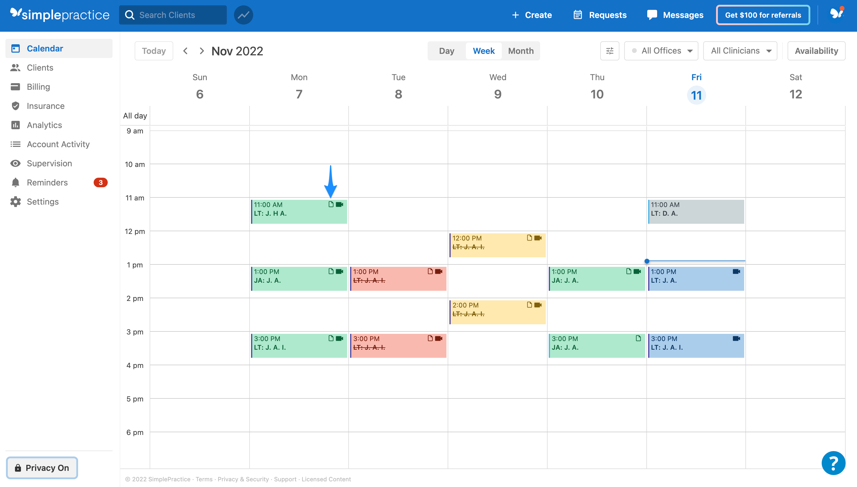 Navigating your calendar – SimplePractice Support