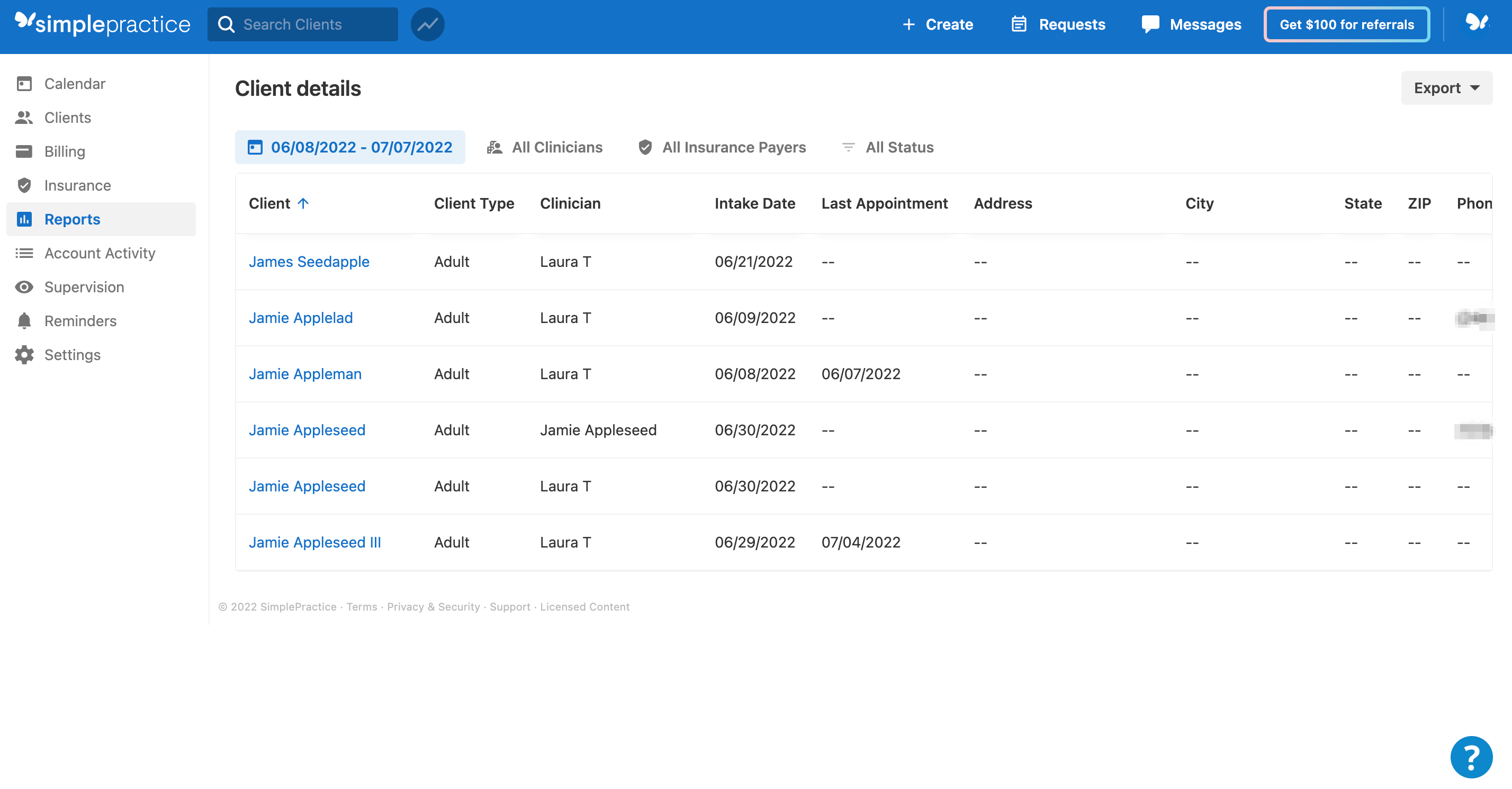 Understanding your Analytics dashboard and reports – SimplePractice Support