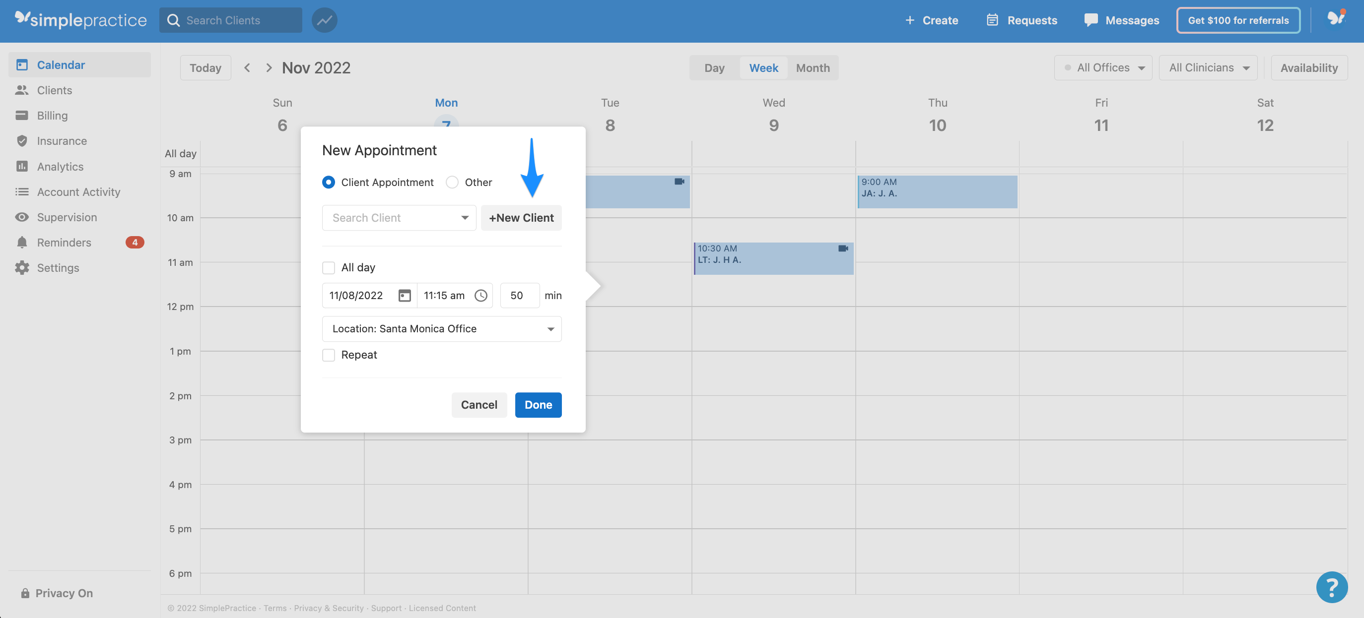 Adding and managing appointments – SimplePractice Support