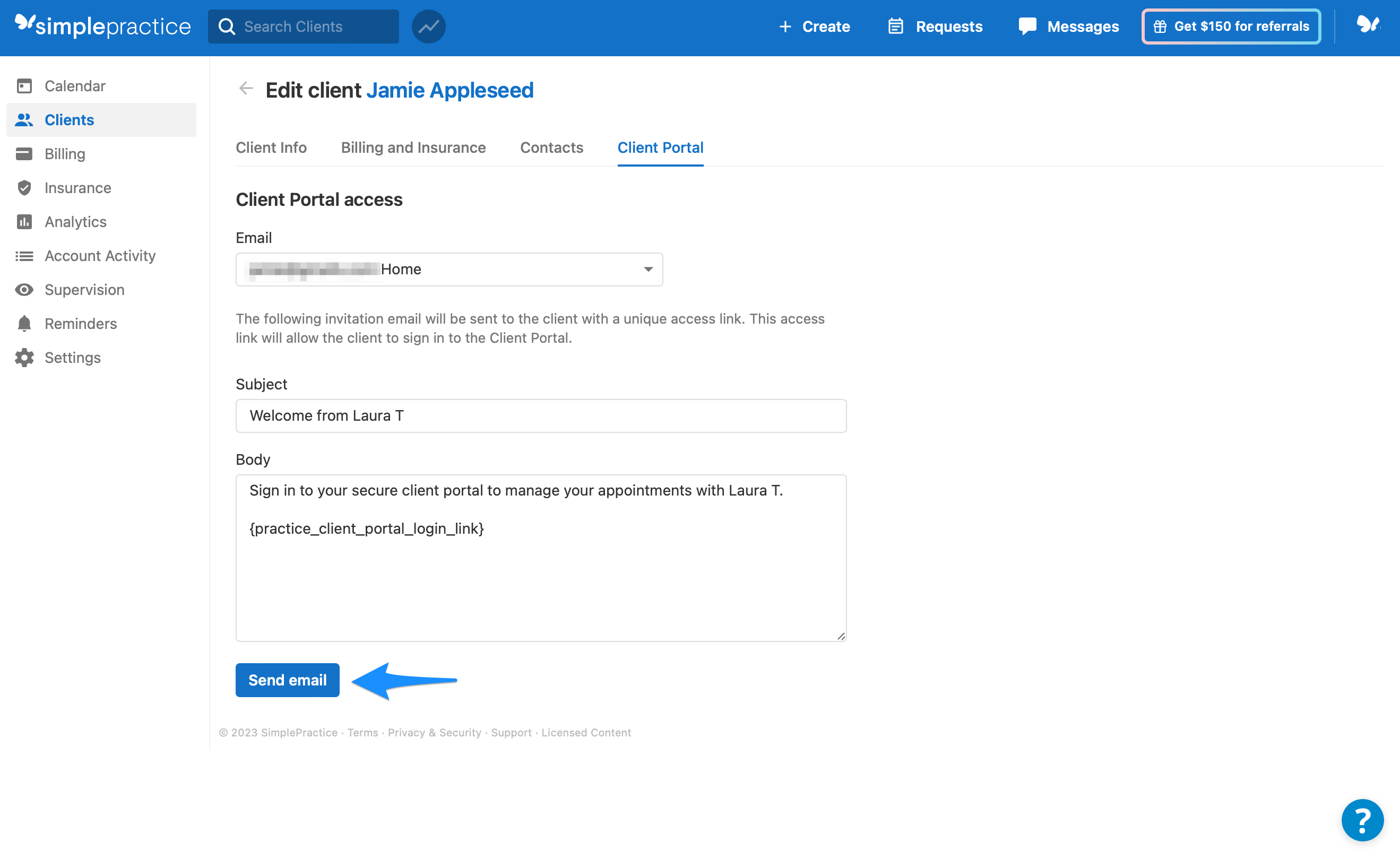 Setting up the Client Portal – SimplePractice Support