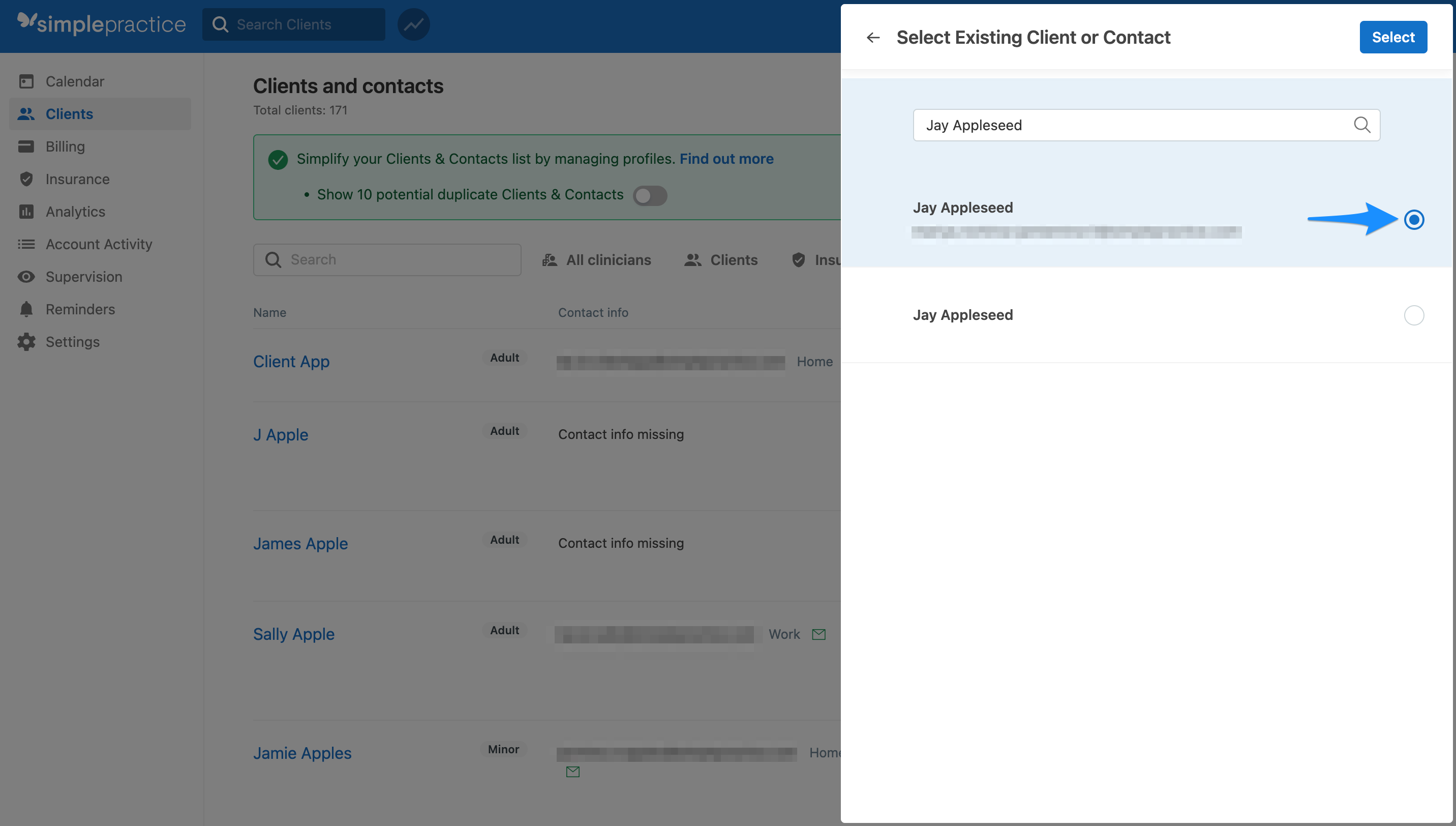 Enhanced Client Management for couples – SimplePractice Support