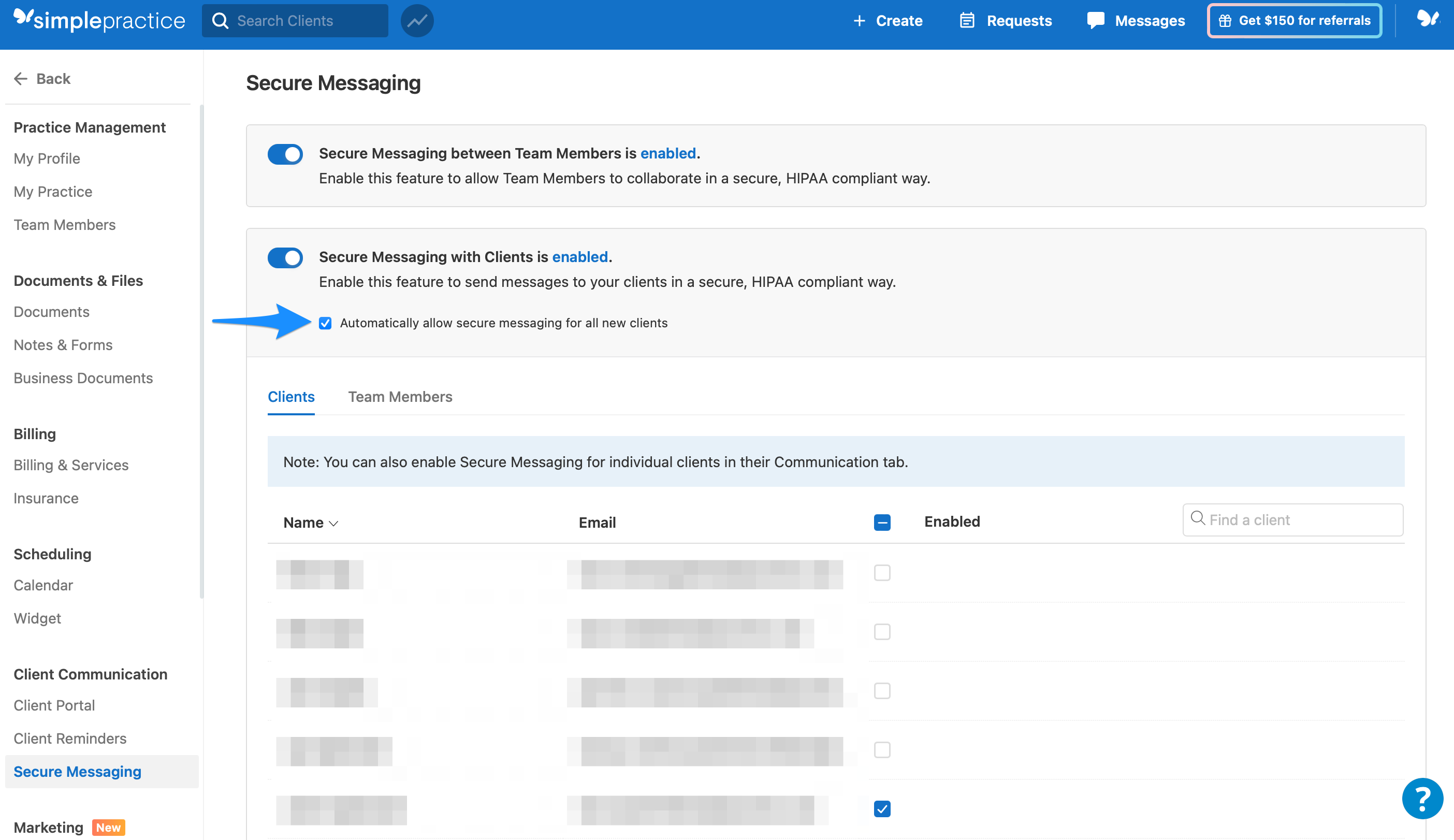 Getting started with Secure Messaging – SimplePractice Support