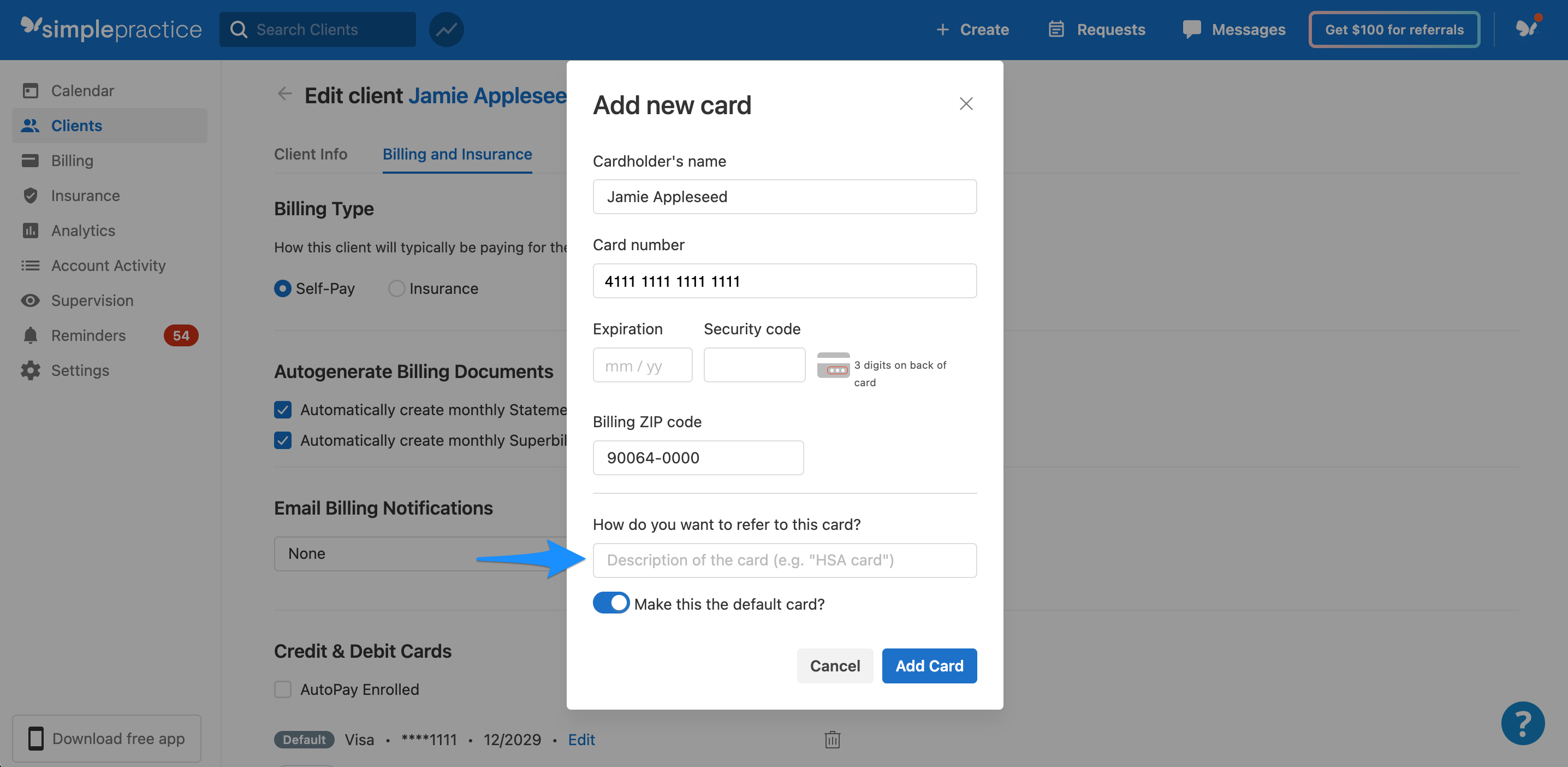 Processing Online Payments – SimplePractice Support