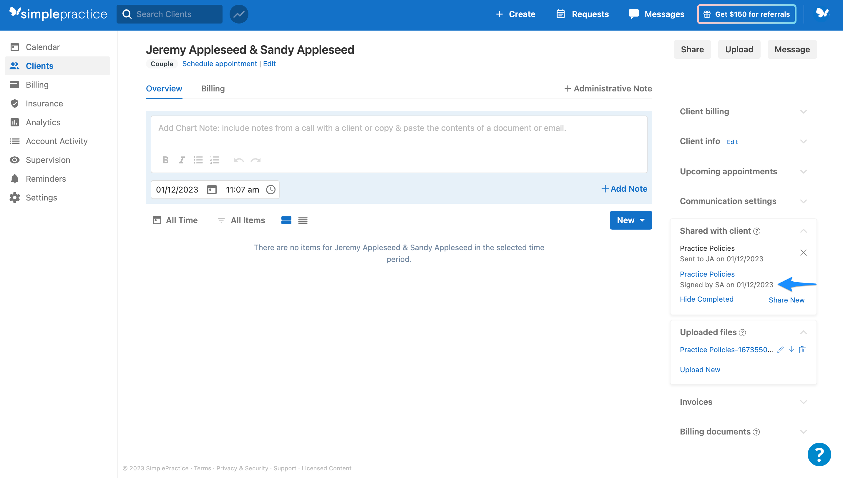 Enhanced Client Management for couples – SimplePractice Support