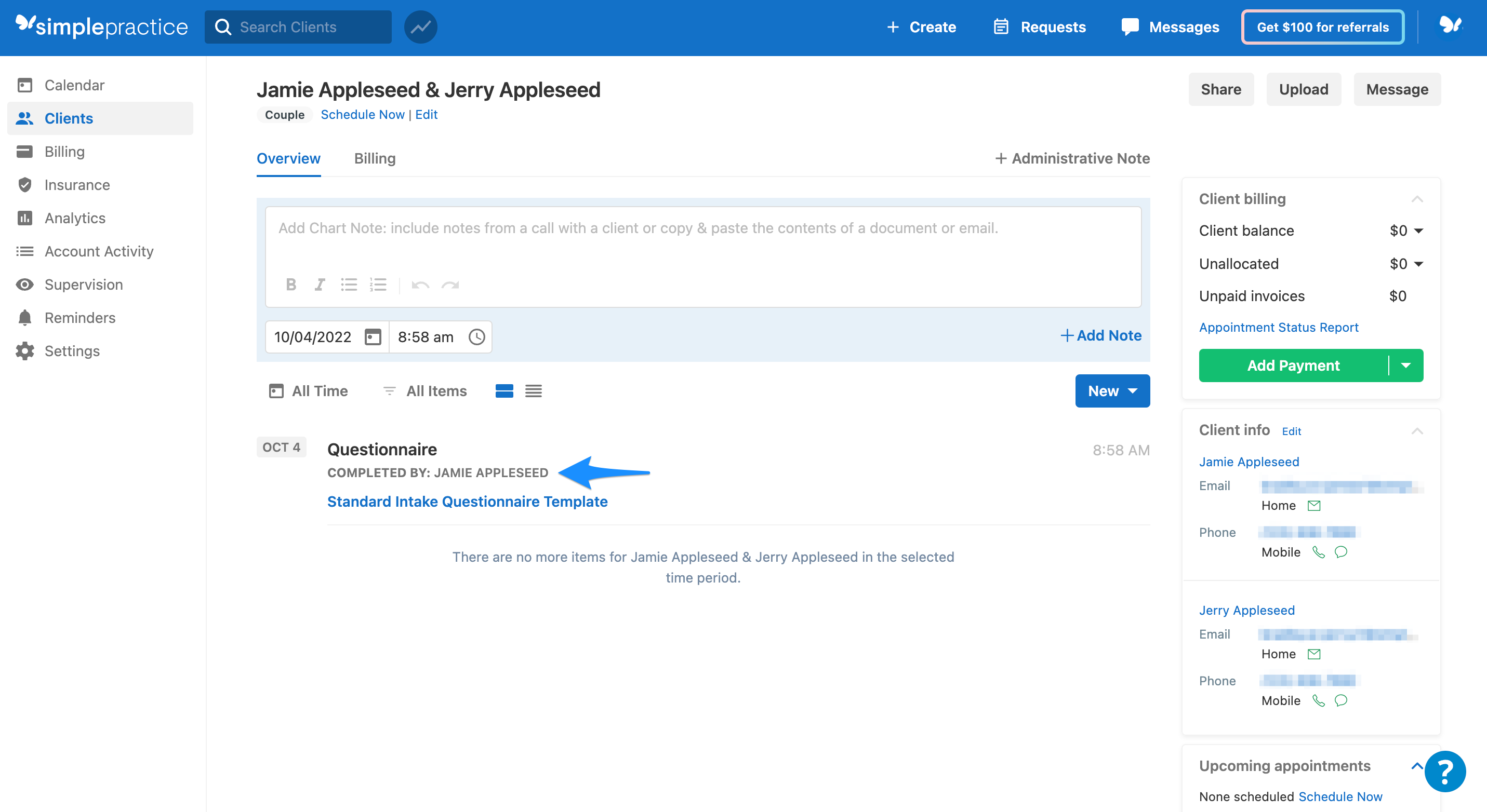 Enhanced Client Management for couples – SimplePractice Support