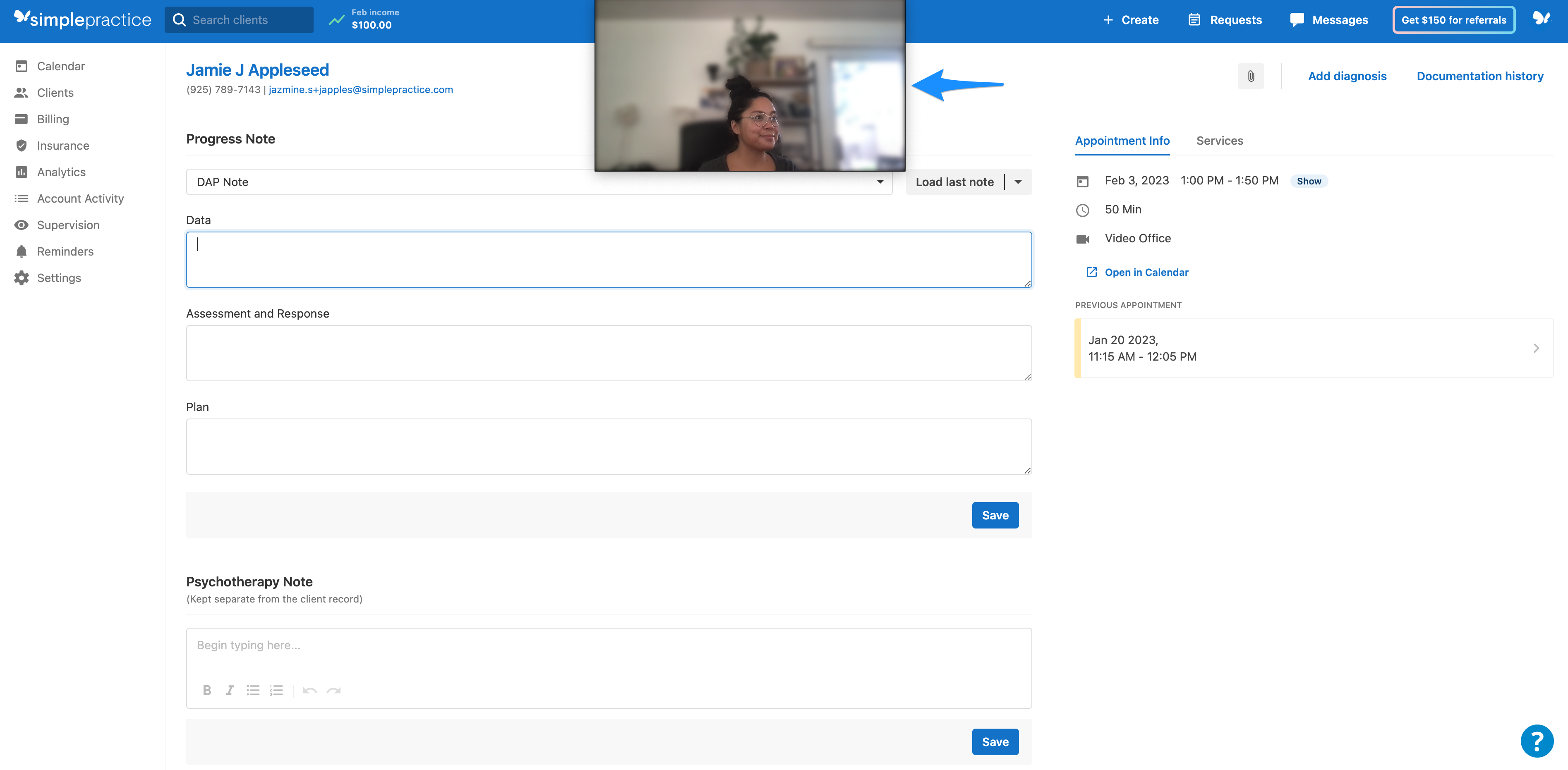Using Telehealth features – SimplePractice Support