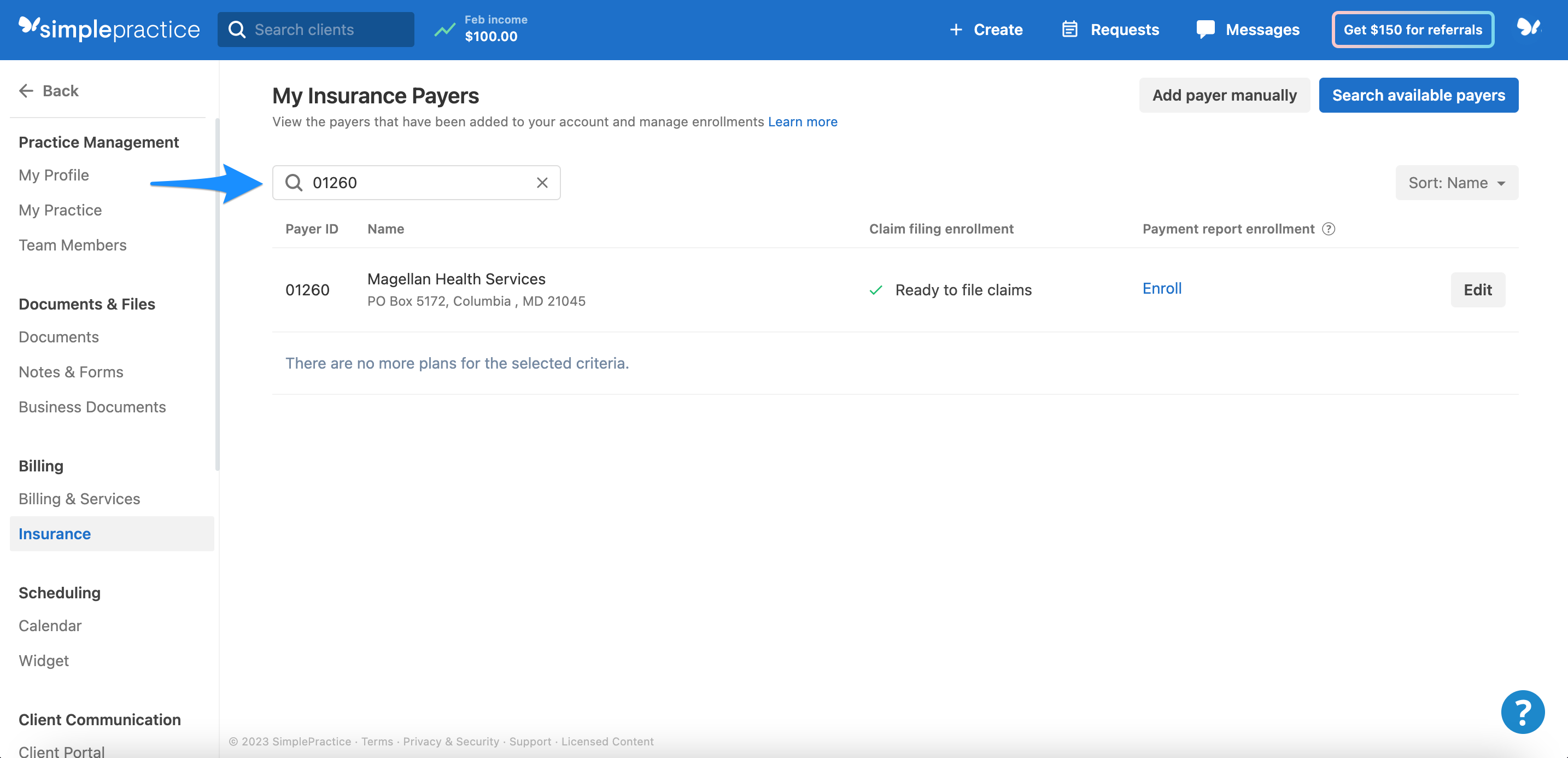 Payers with unique claim filing rules – SimplePractice Support
