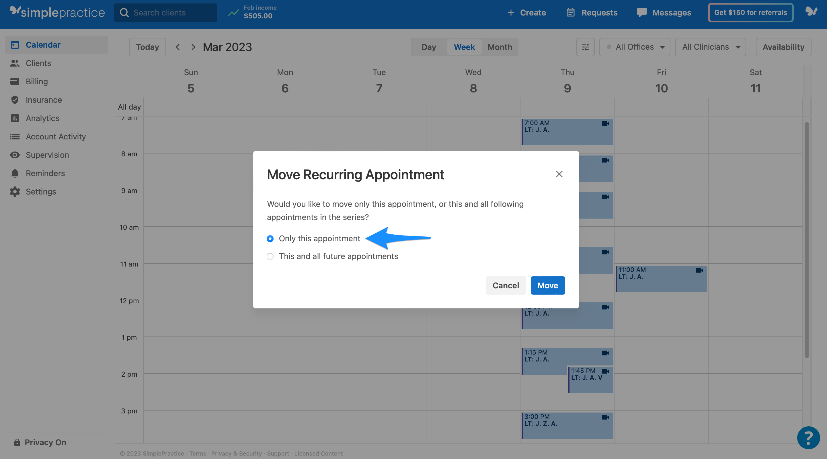 Adding and managing appointments – SimplePractice Support