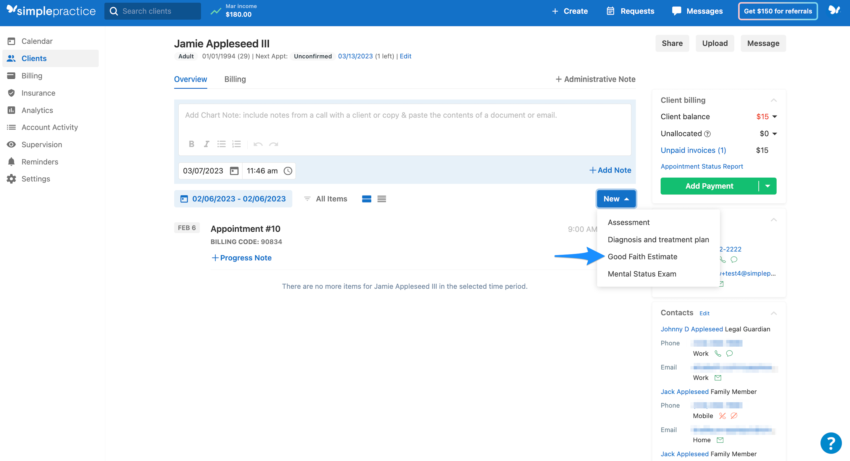 The No Surprises Act and Good Faith Estimates – SimplePractice Support