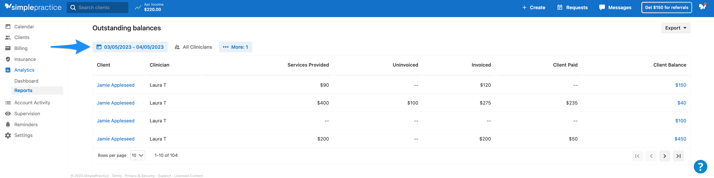 Understanding your billing reports – SimplePractice Support