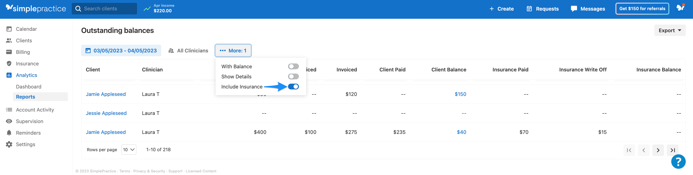 Understanding your billing reports – SimplePractice Support