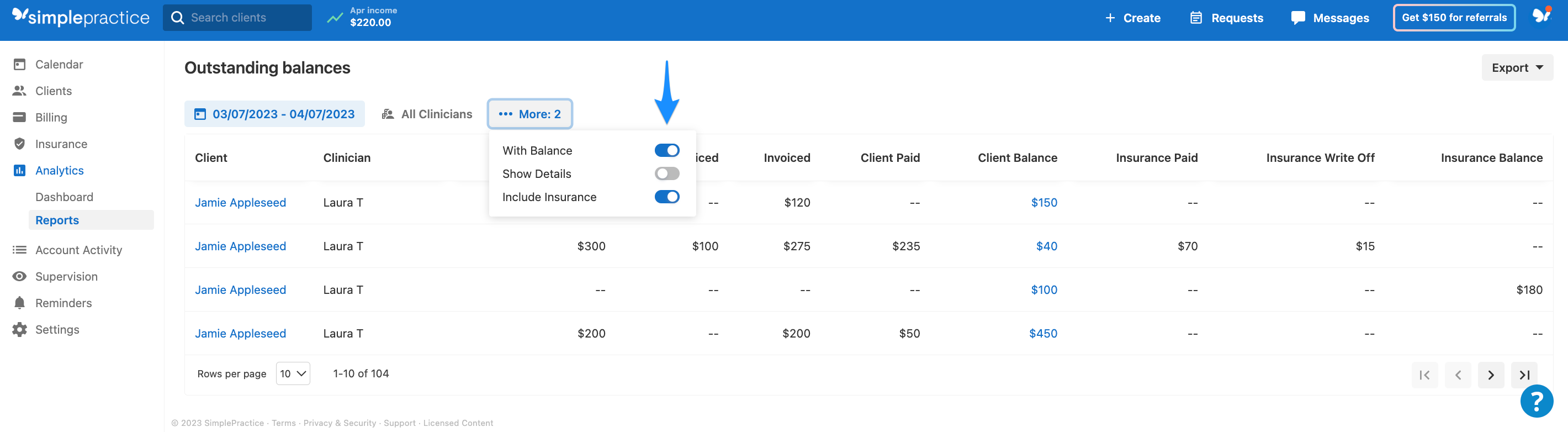 Understanding your billing reports – SimplePractice Support