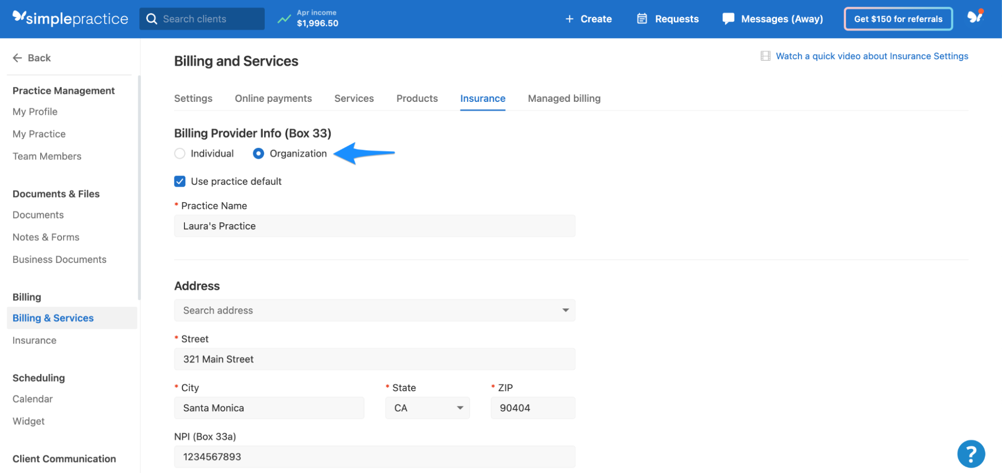 Filing primary claims in SimplePractice – SimplePractice Support