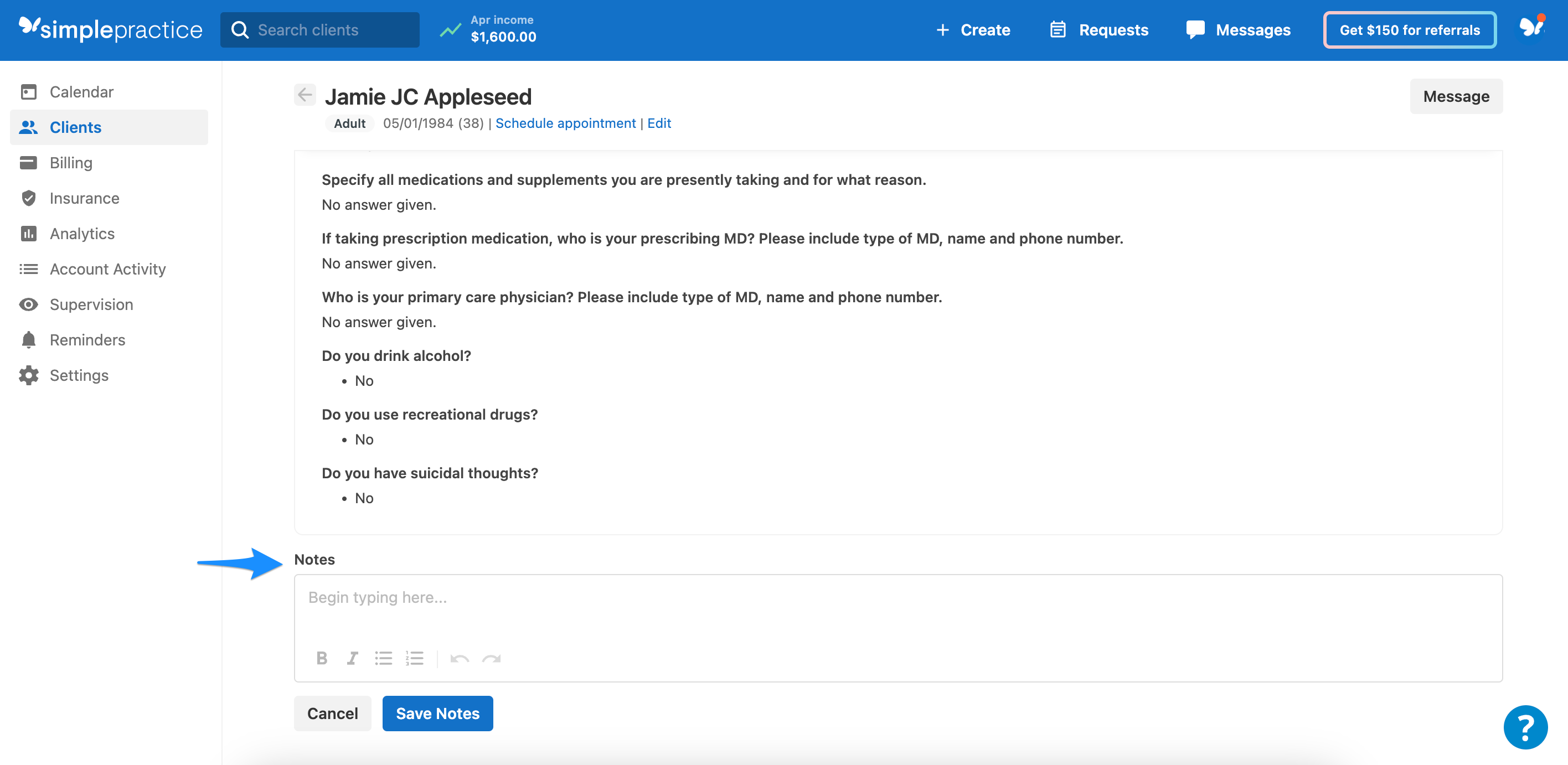Sending intake forms and documents to clients – SimplePractice Support