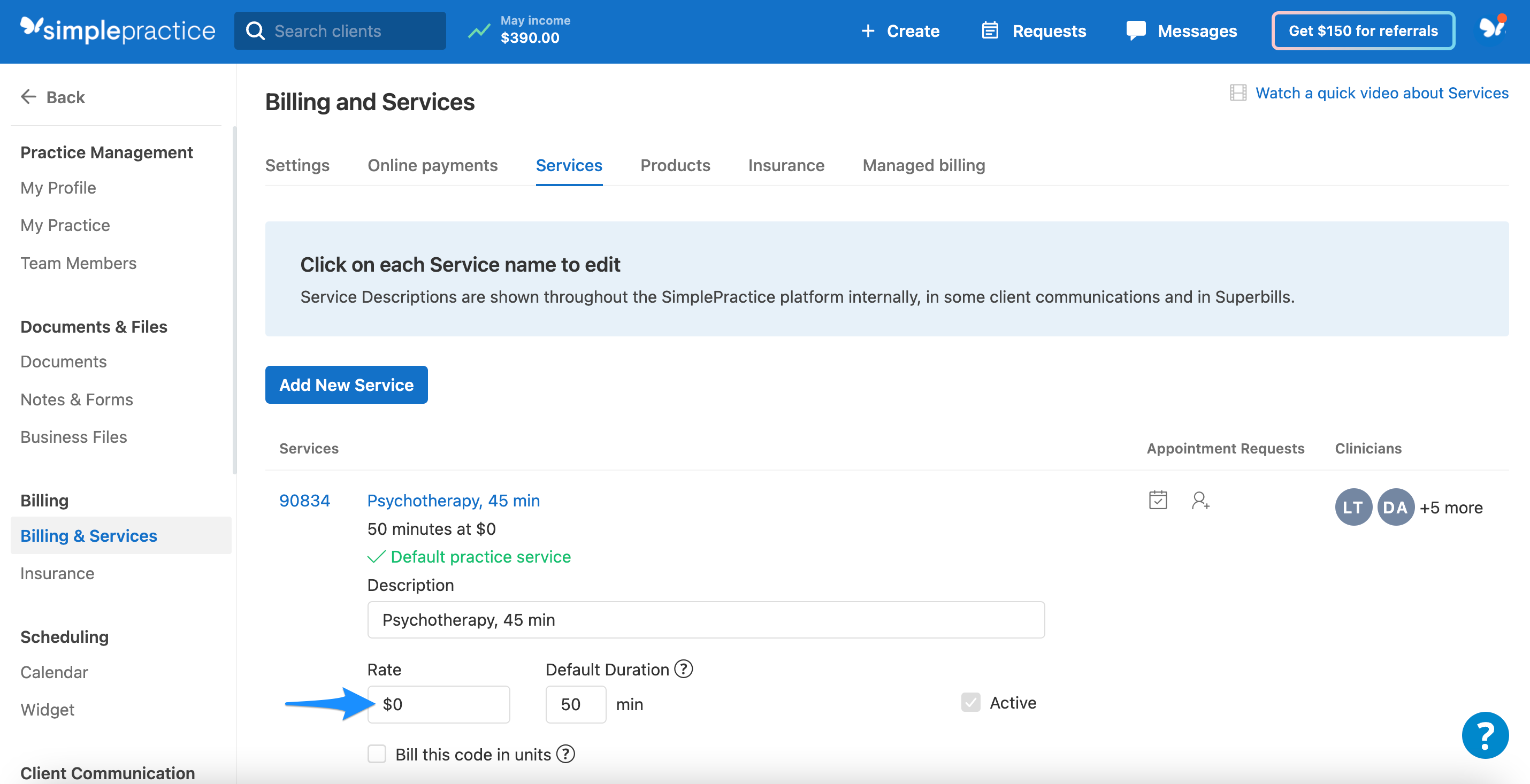 Creating invoices – SimplePractice Support