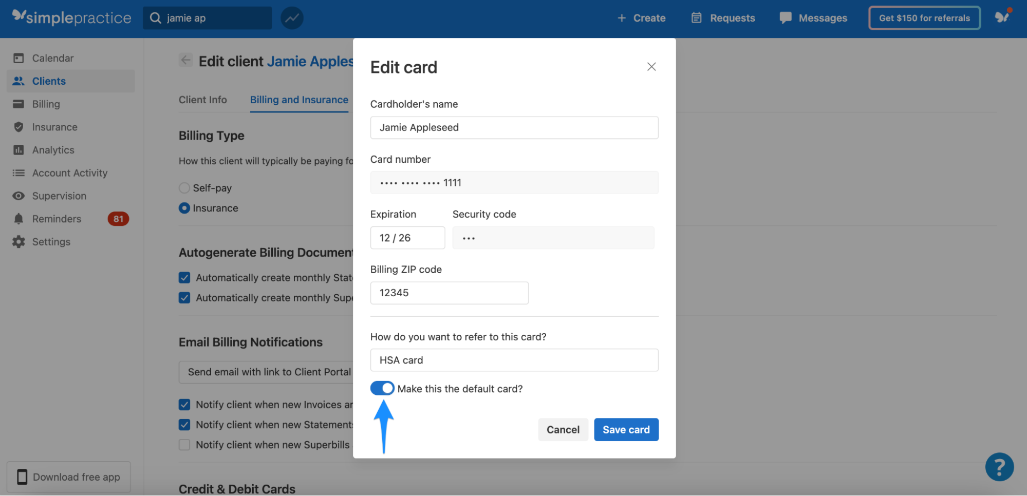 Processing Online Payments – SimplePractice Support