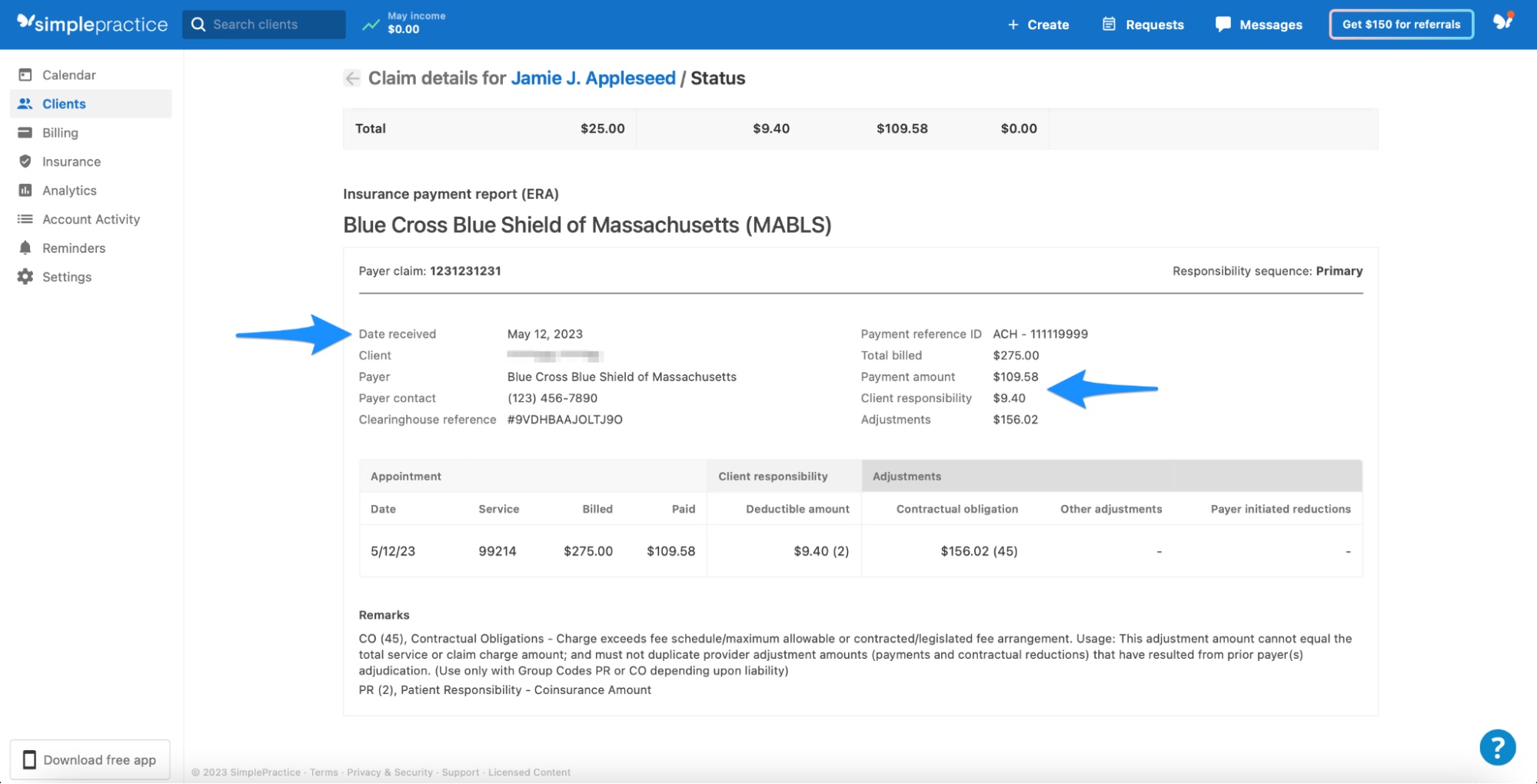 Filing secondary insurance claims – SimplePractice Support