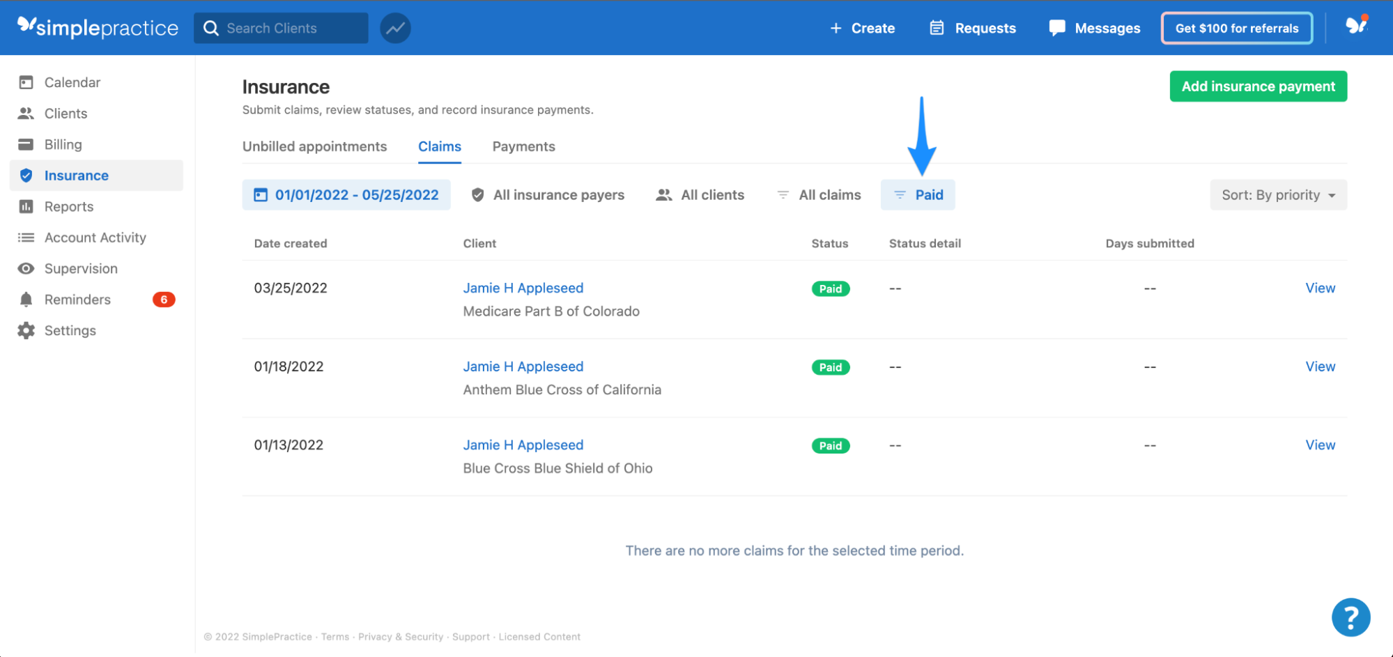 Getting started with insurance billing – SimplePractice Support