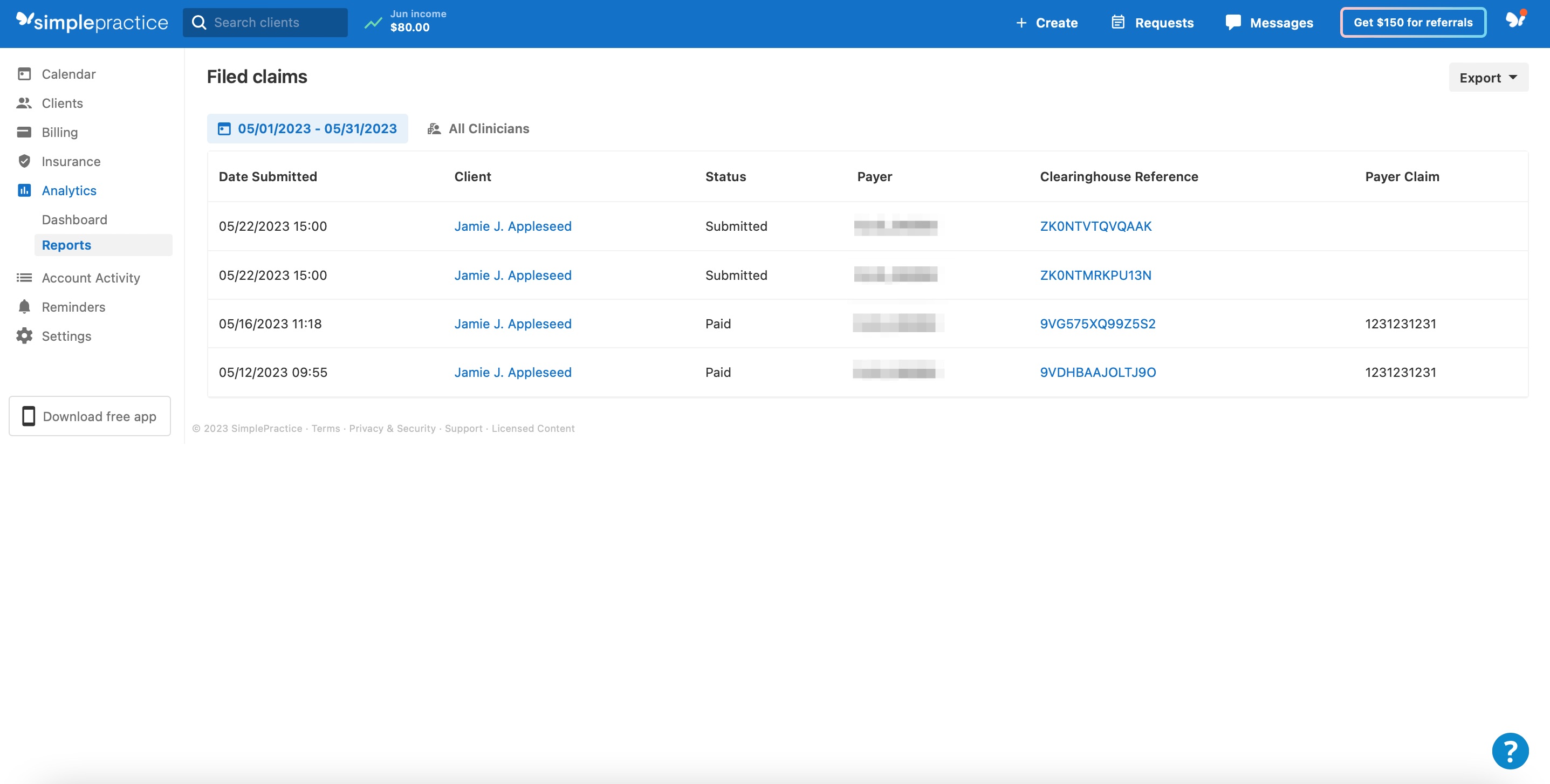 Understanding your insurance reports – SimplePractice Support