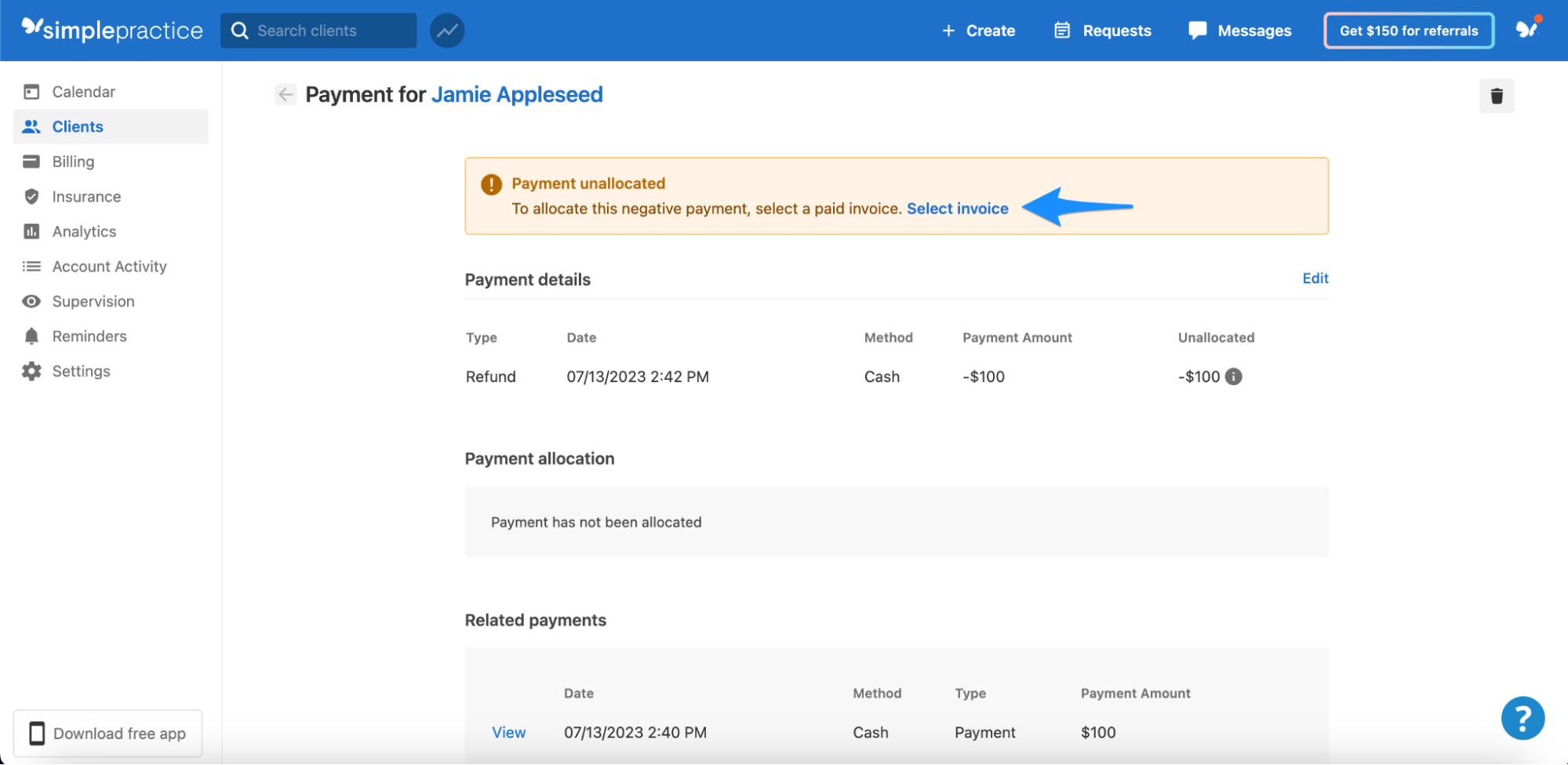 Navigating client payments – SimplePractice Support