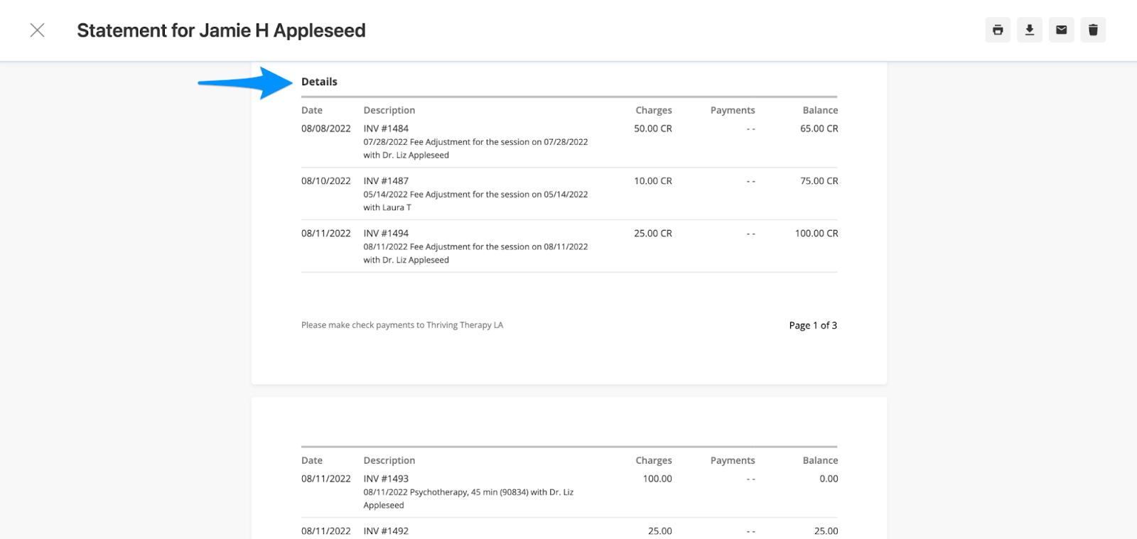 Creating statements – SimplePractice Support