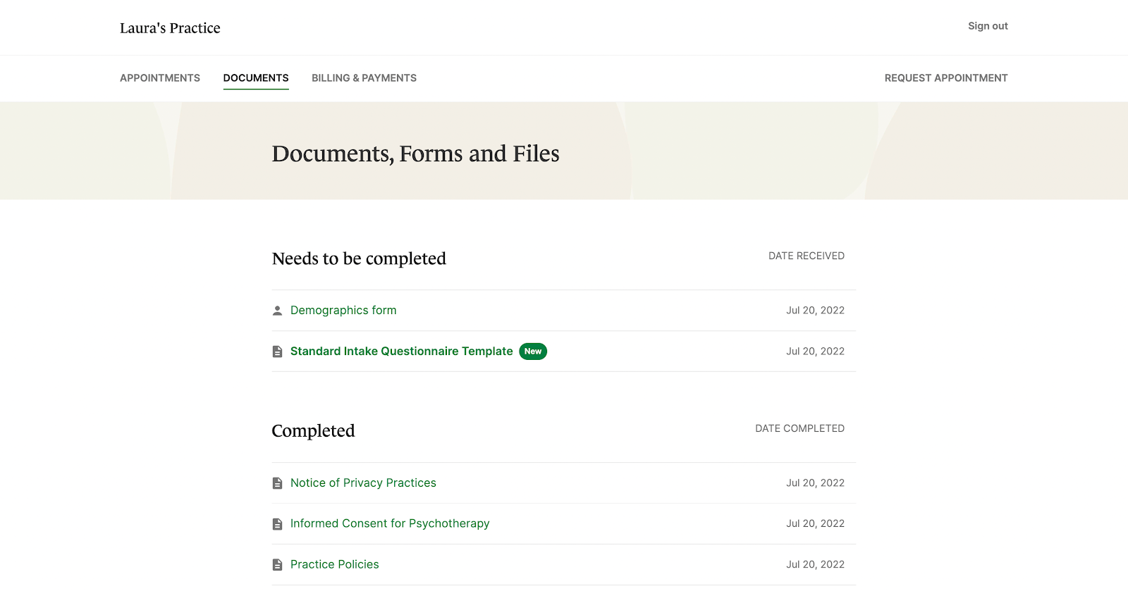 Managing The Client Files Overview Page Simplepractice Support