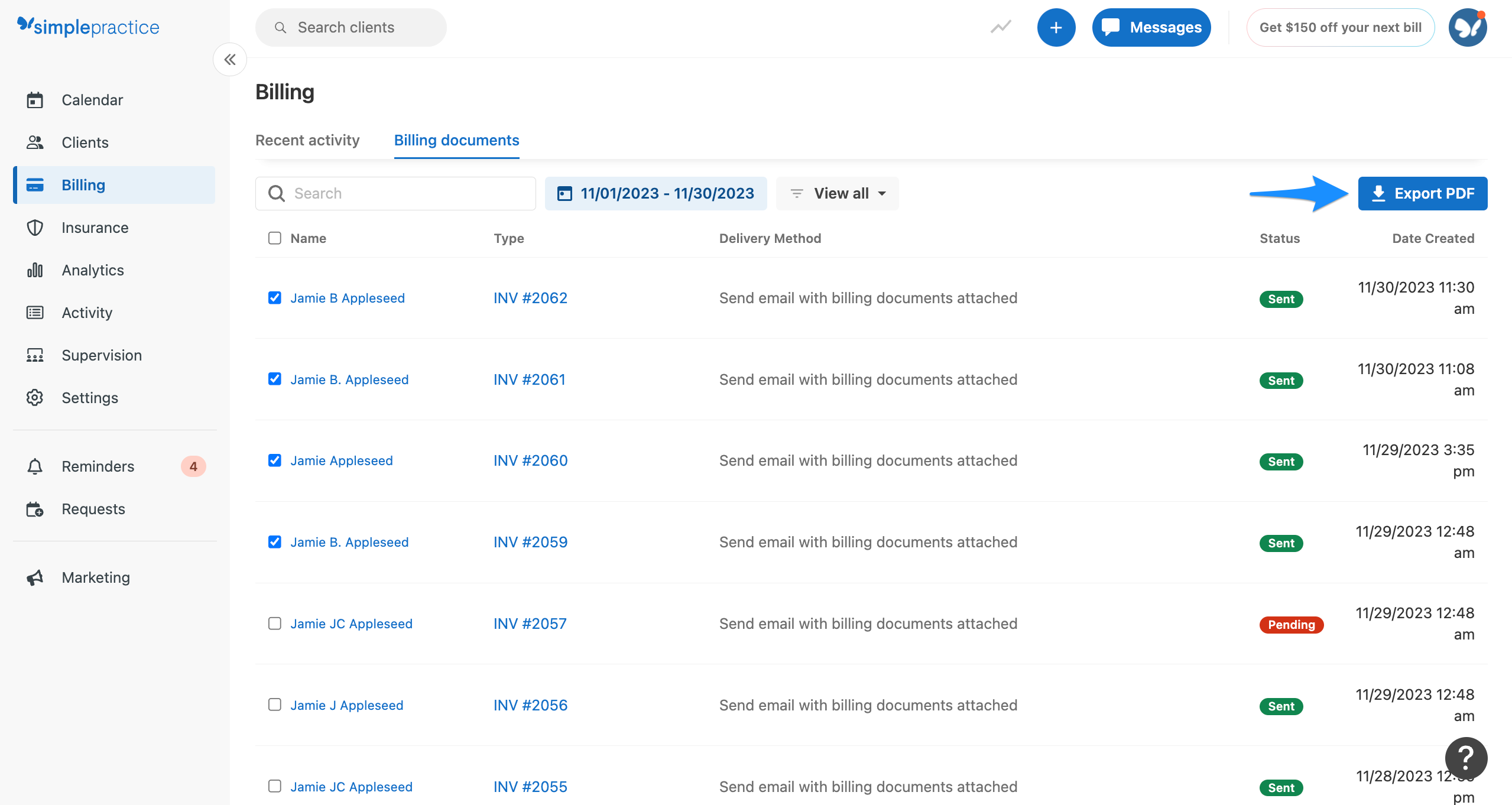 Managing client and insurance billing – SimplePractice Support