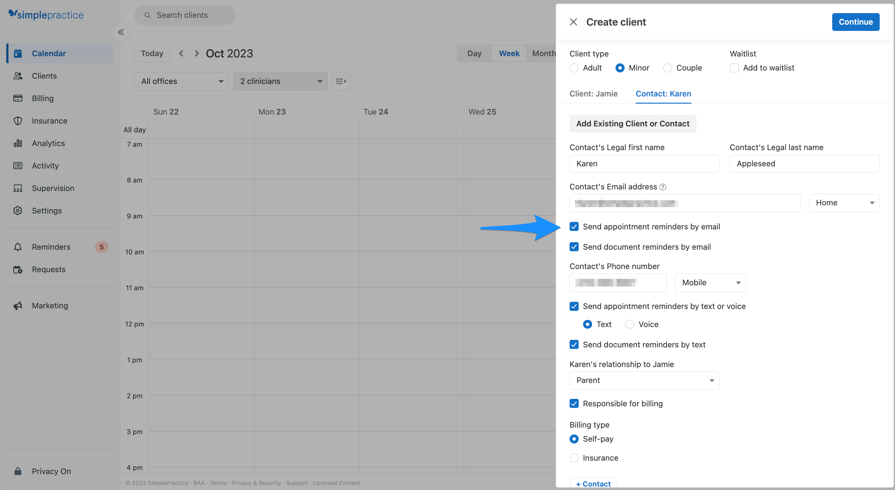 Adding a new client and navigating your Clients and contacts list – SimplePractice Support