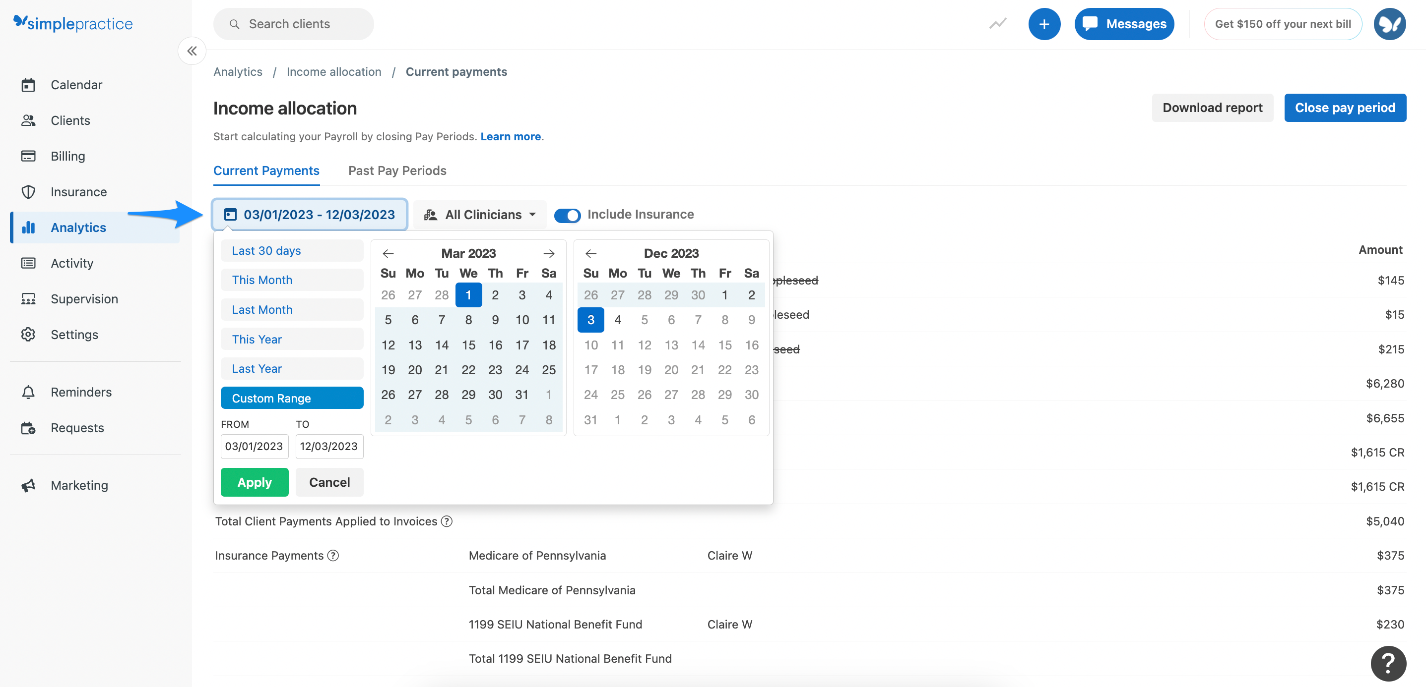 Calculating payroll for group practices – SimplePractice Support