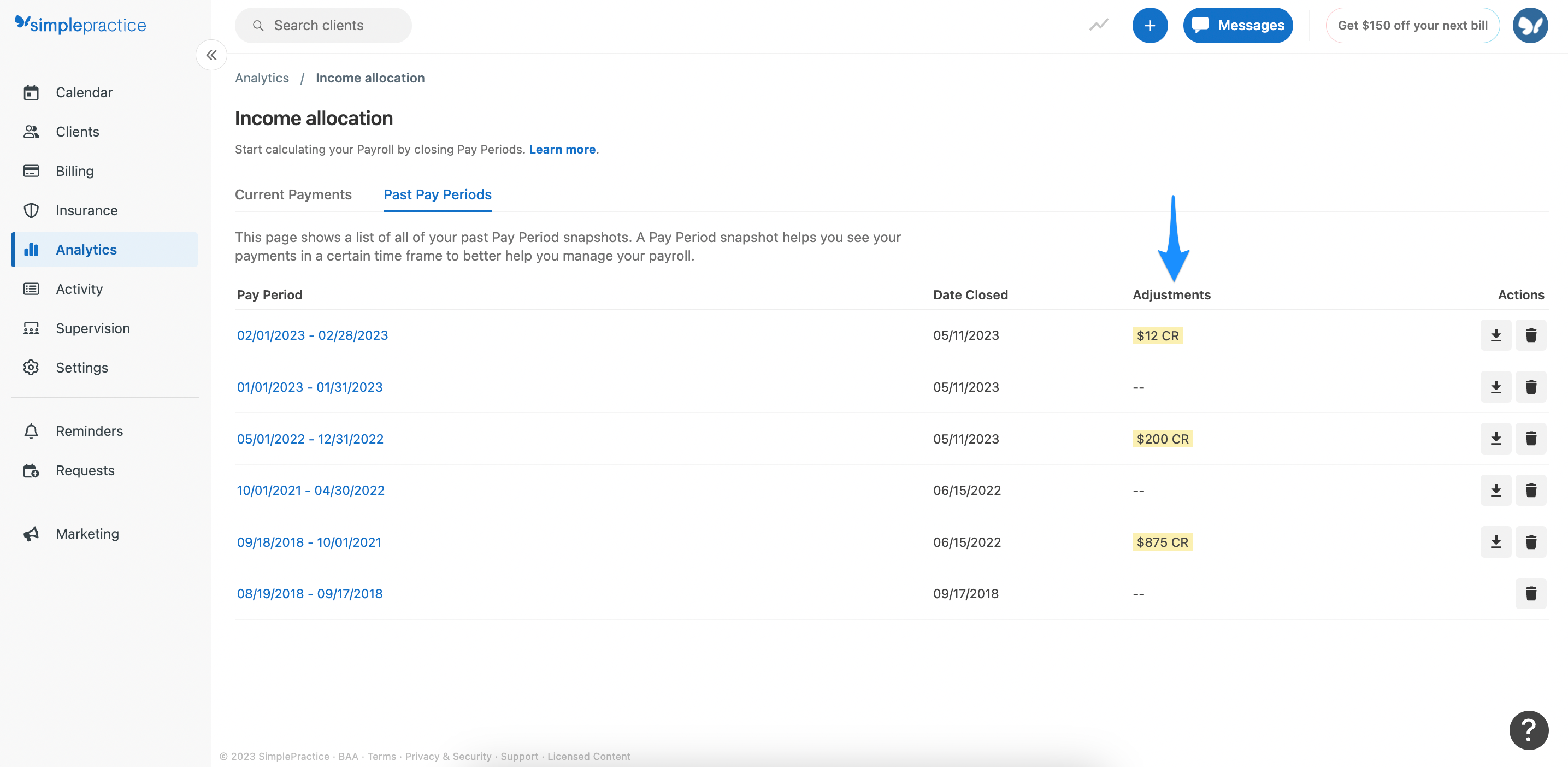 Calculating payroll for group practices – SimplePractice Support