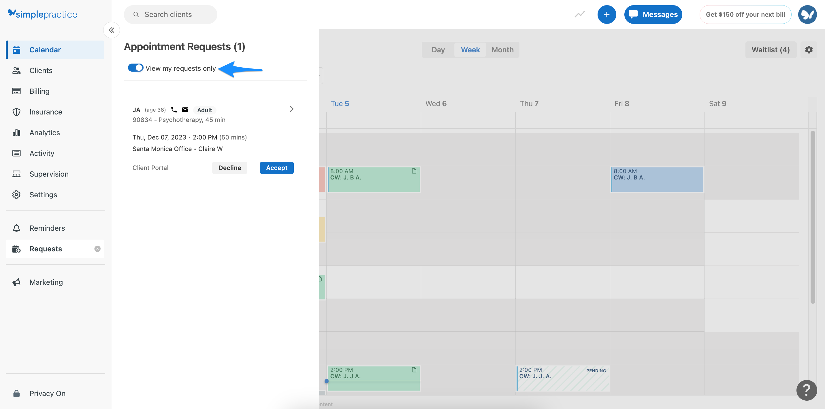 Enabling online appointment requests – SimplePractice Support