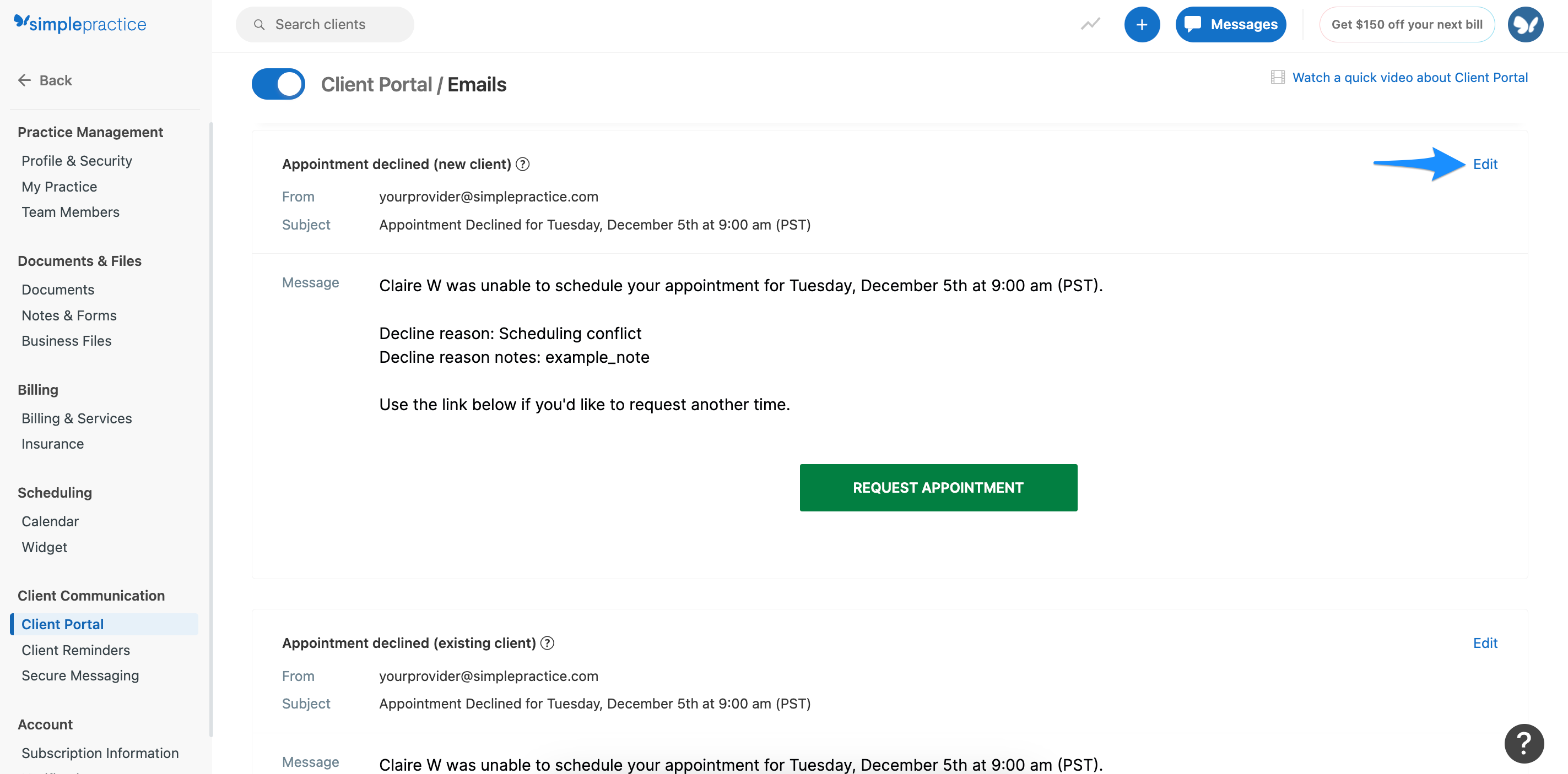 Enabling online appointment requests – SimplePractice Support