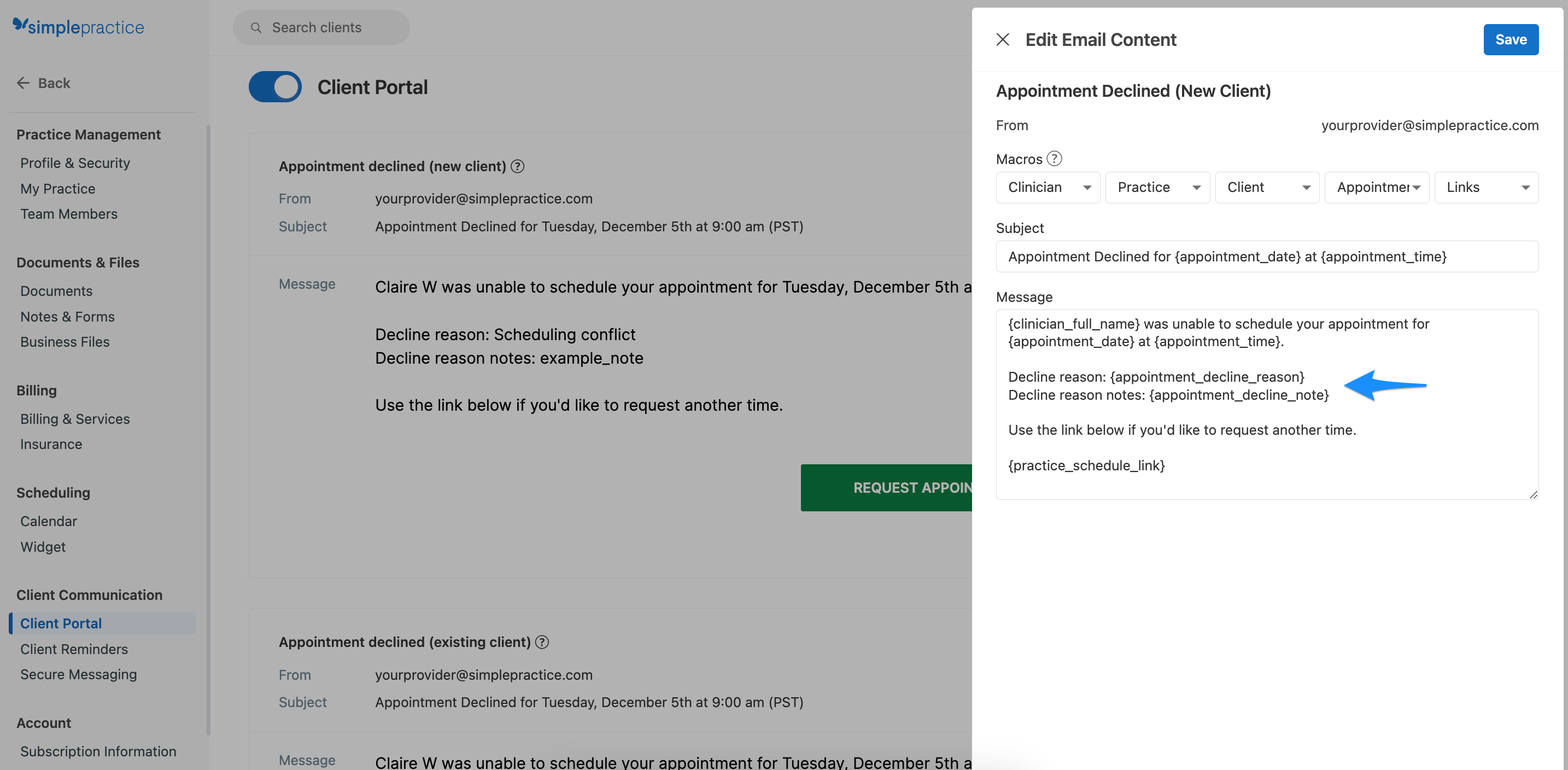 Enabling online appointment requests – SimplePractice Support