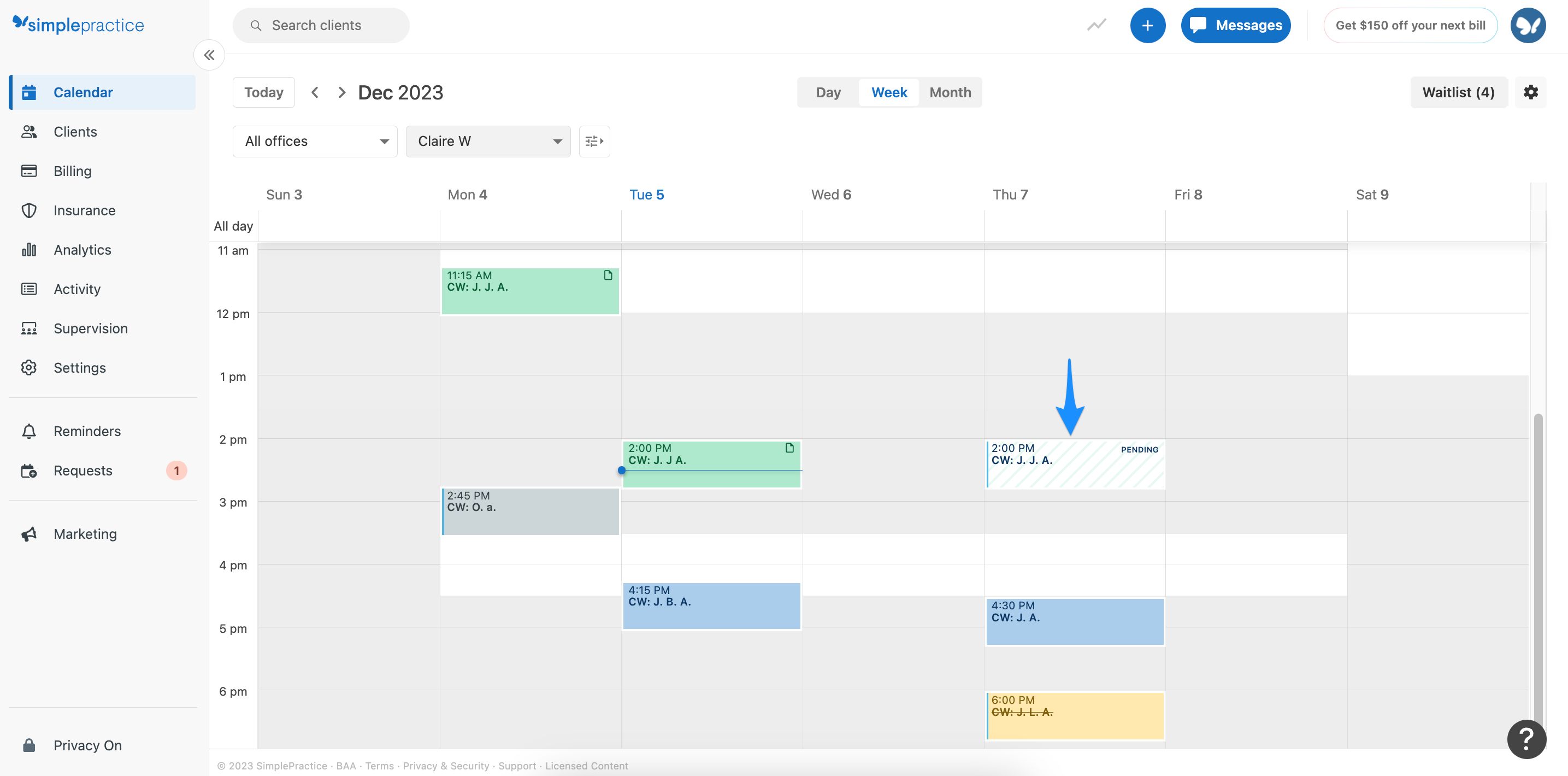 Enabling online appointment requests – SimplePractice Support