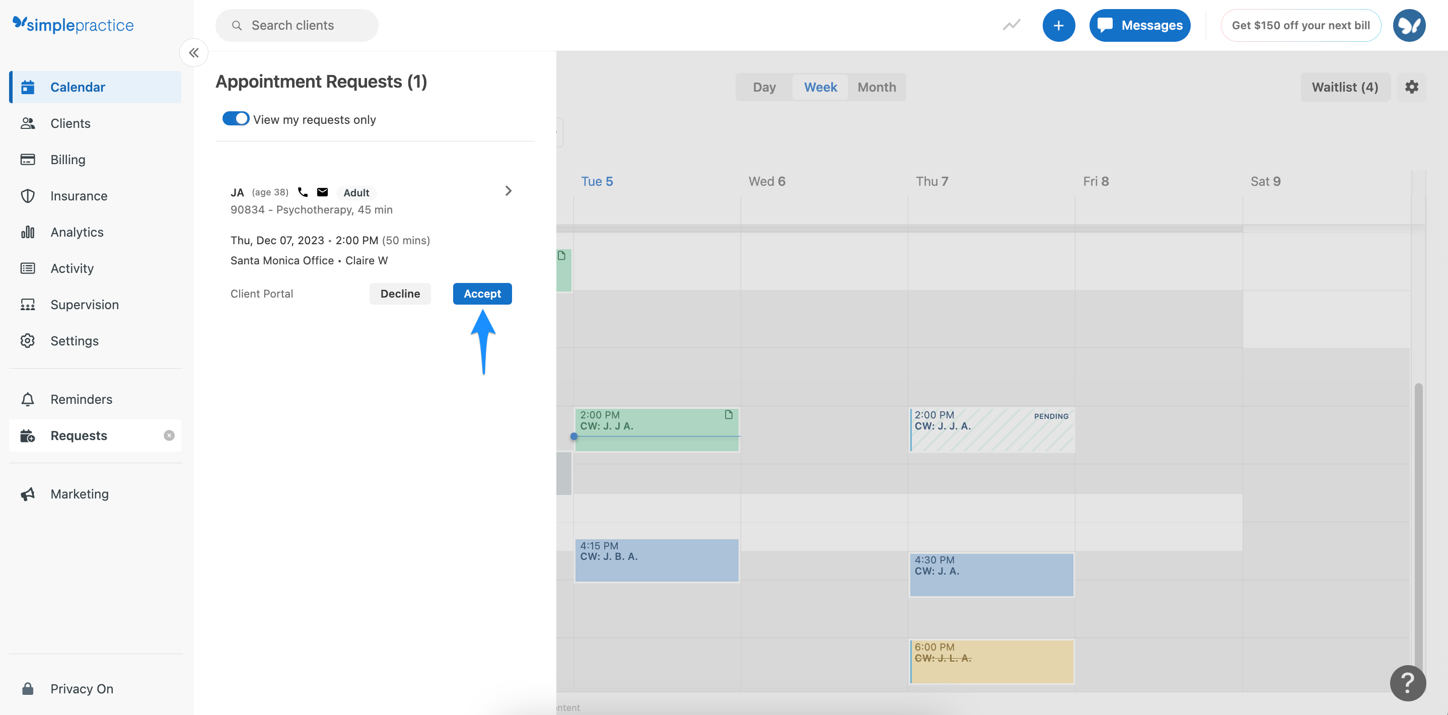 Enabling online appointment requests – SimplePractice Support