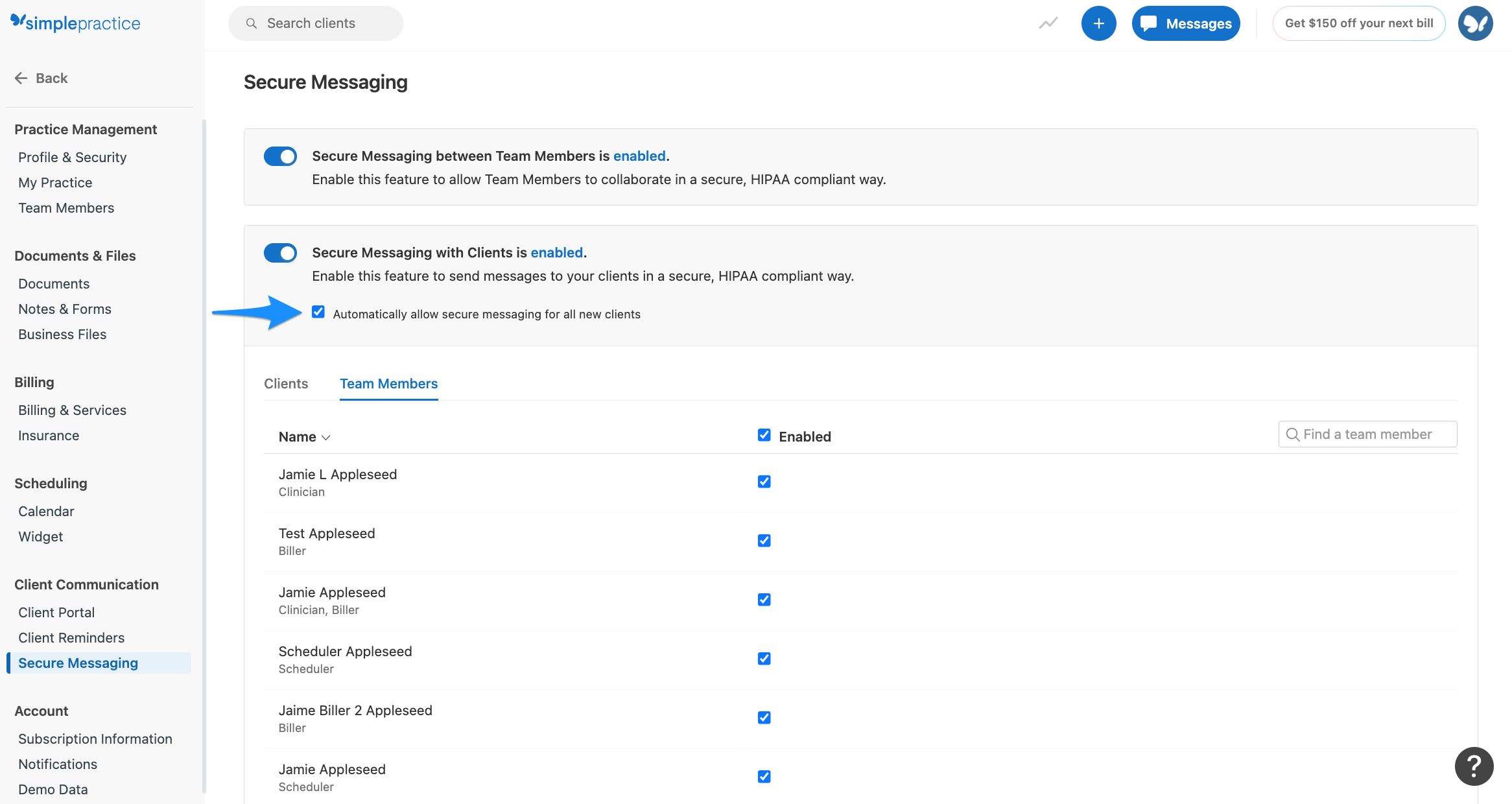 Getting started with Secure Messaging – SimplePractice Support