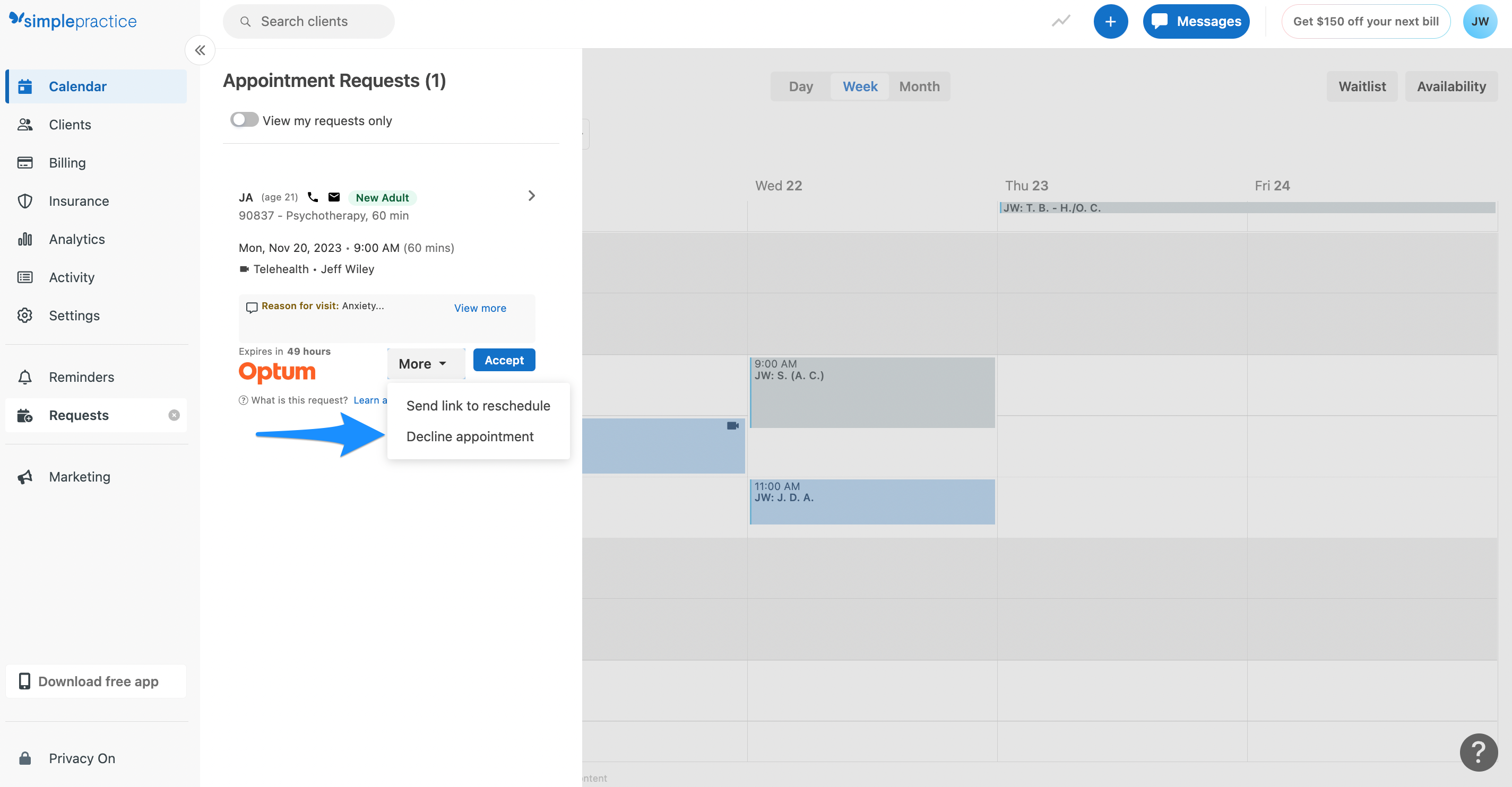 Managing your availability for in-network client referrals ...