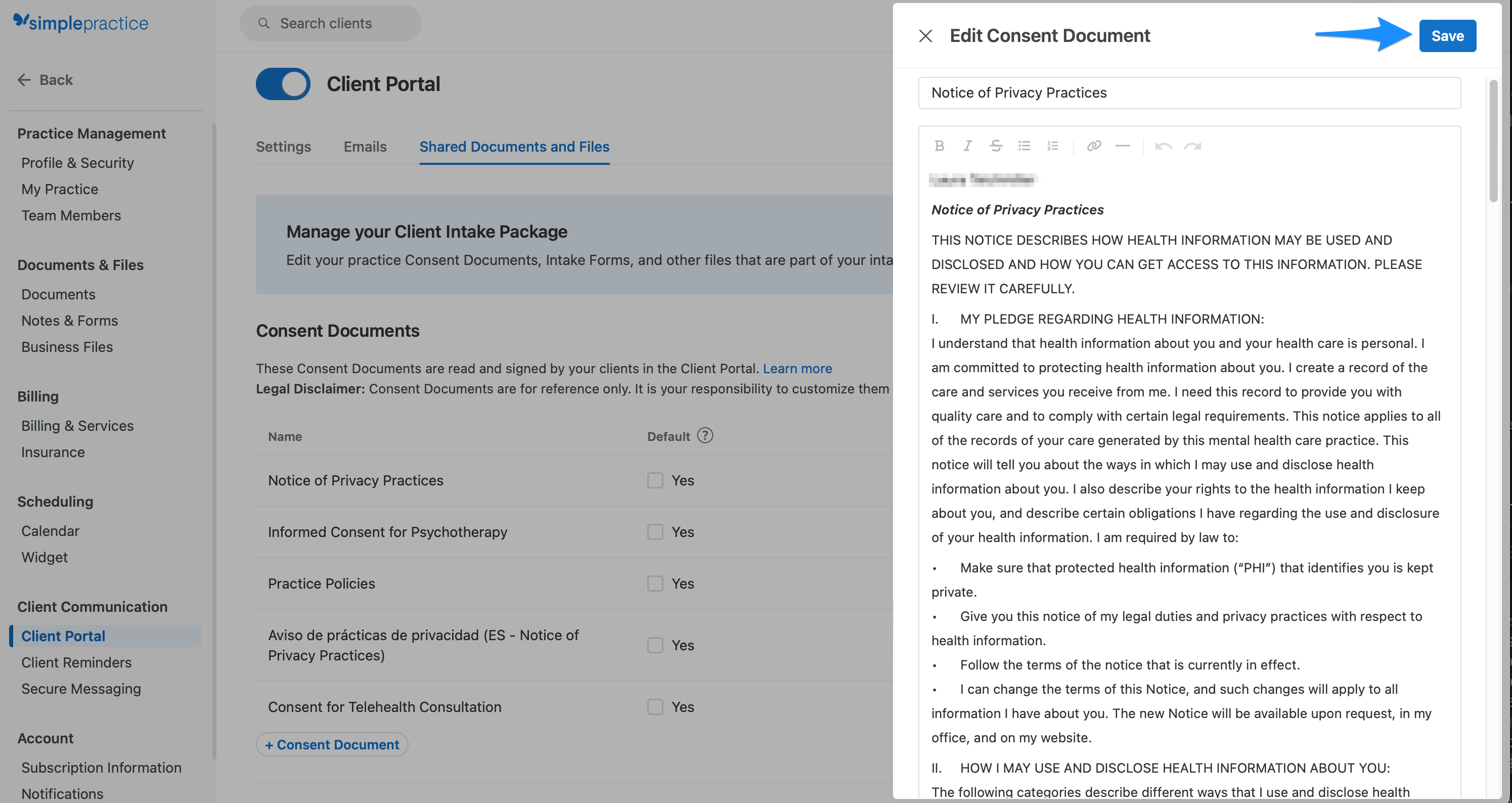 Setting up the Client Portal – SimplePractice Support