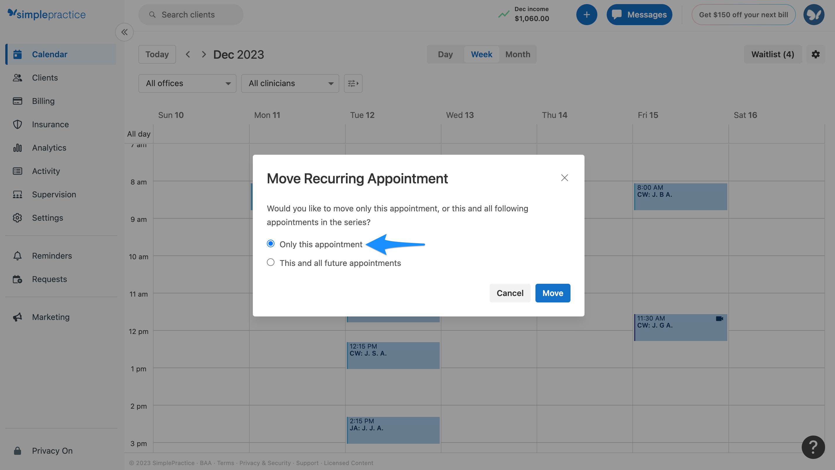 Adding and managing appointments – SimplePractice Support