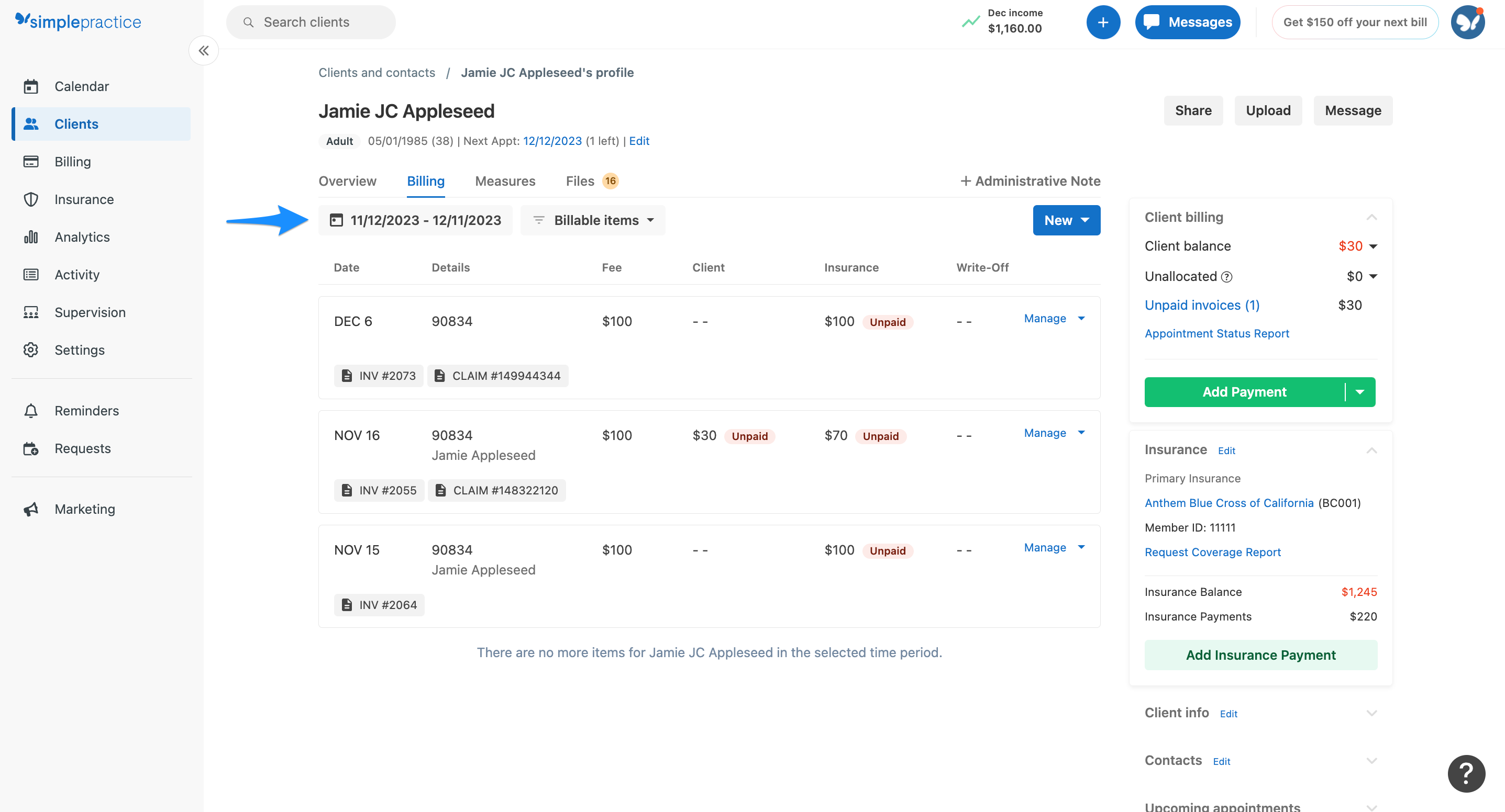 Creating superbills – SimplePractice Support