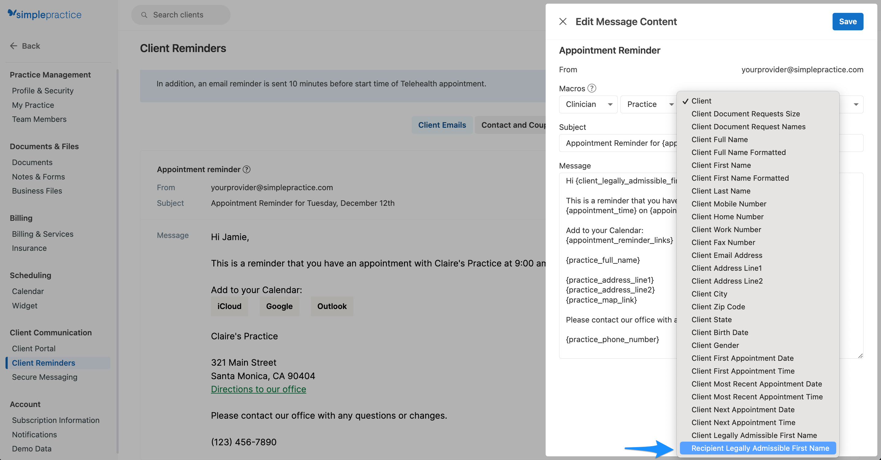 Sharing clients – SimplePractice Support