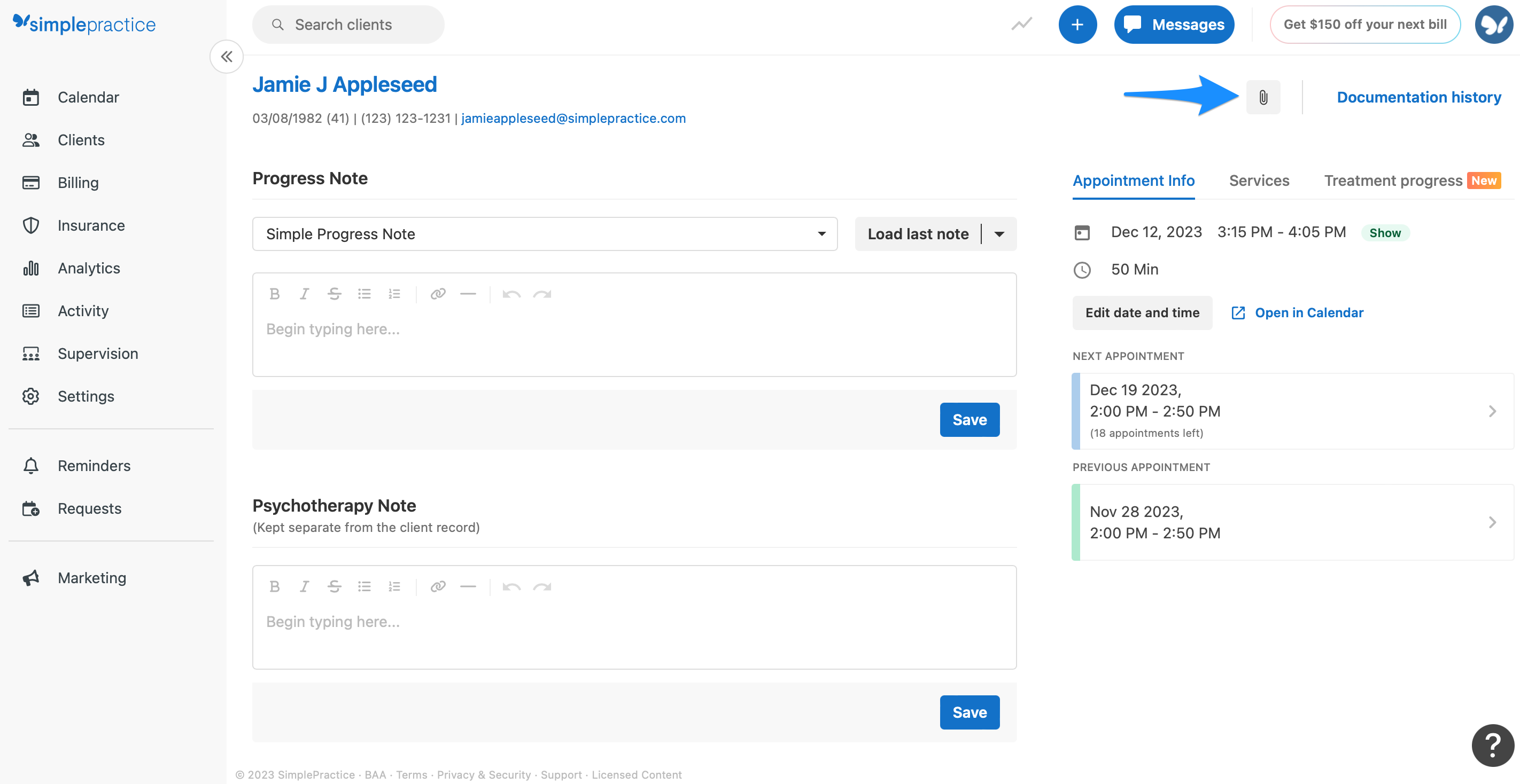 Sending intake forms and documents to clients – SimplePractice Support