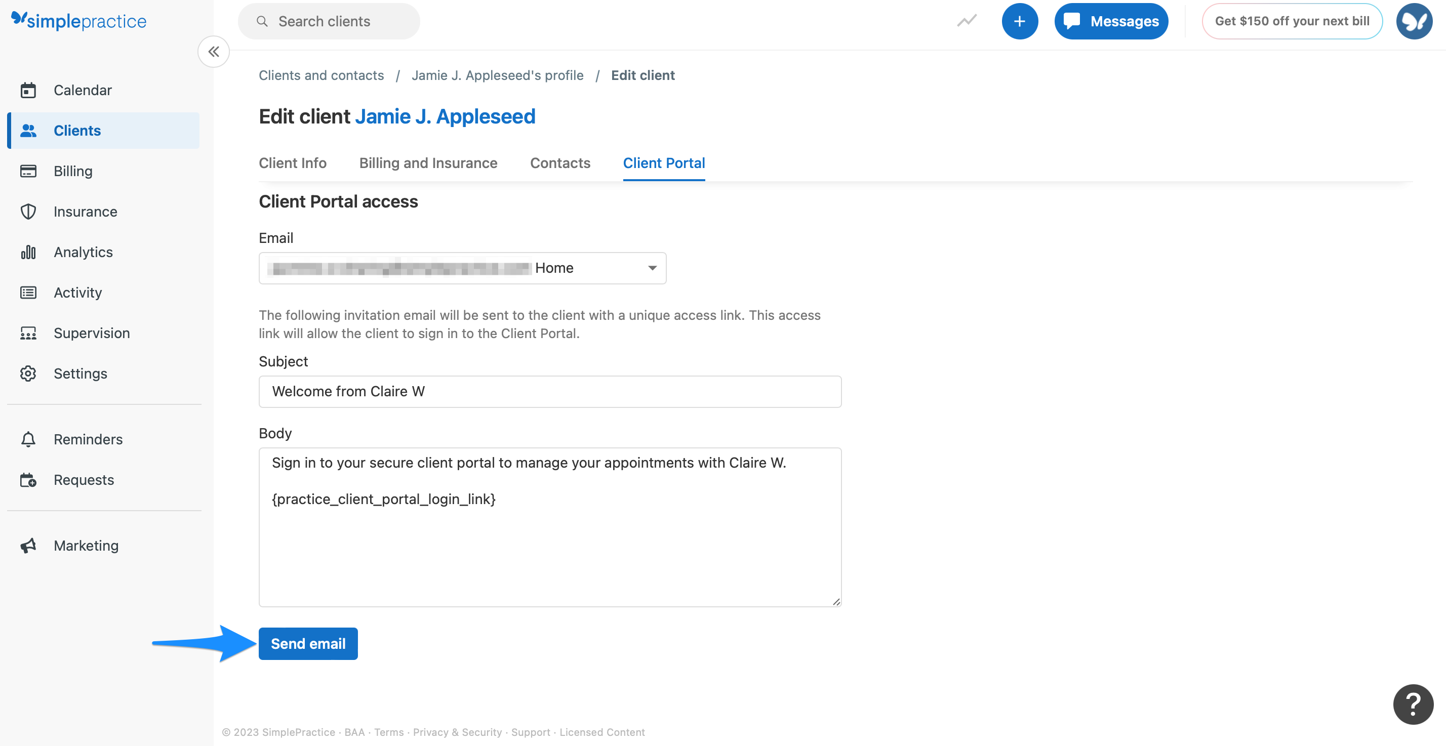 Sending Intake Forms And Documents To Clients Simplepractice Support