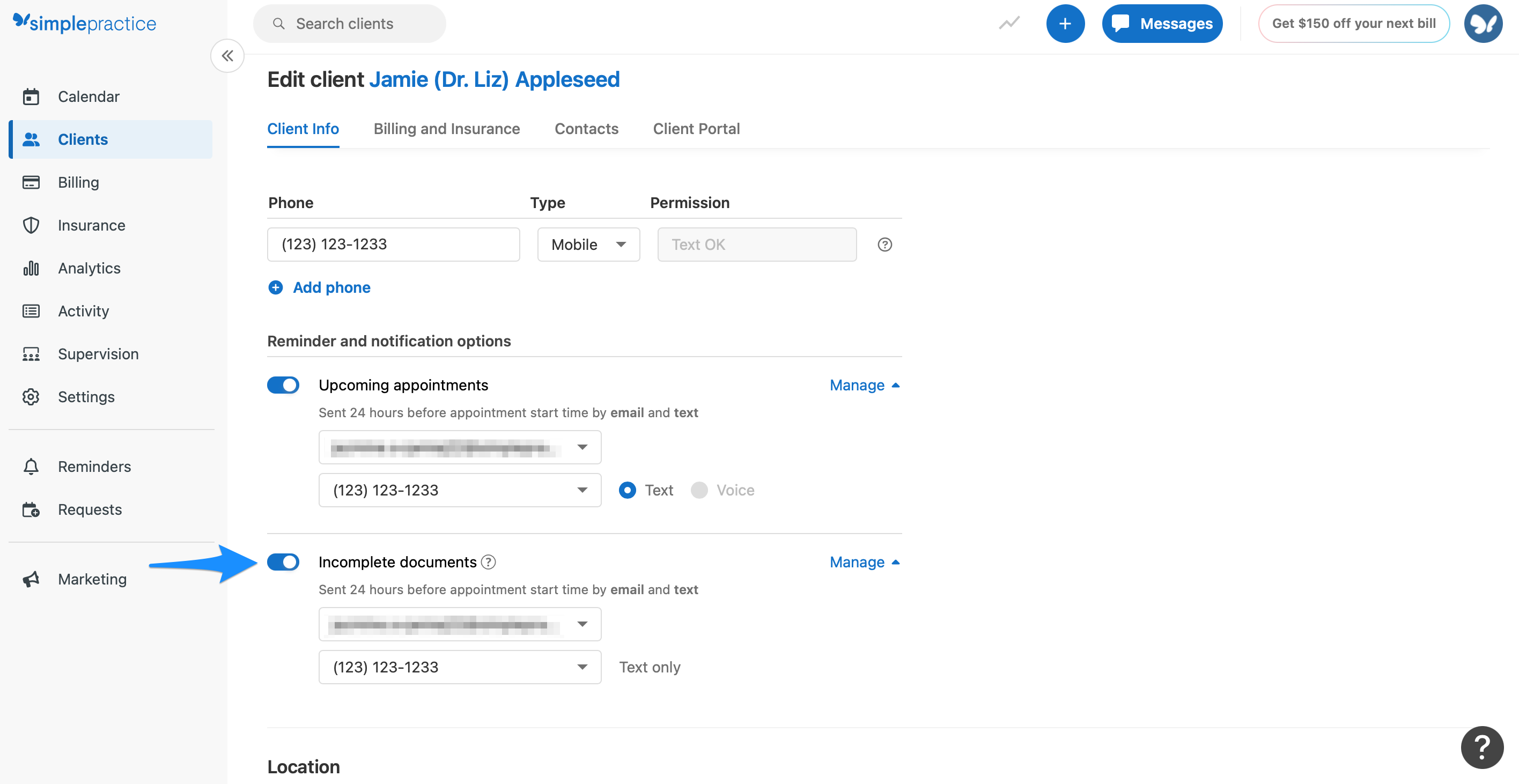 Sending intake forms and documents to clients – SimplePractice Support