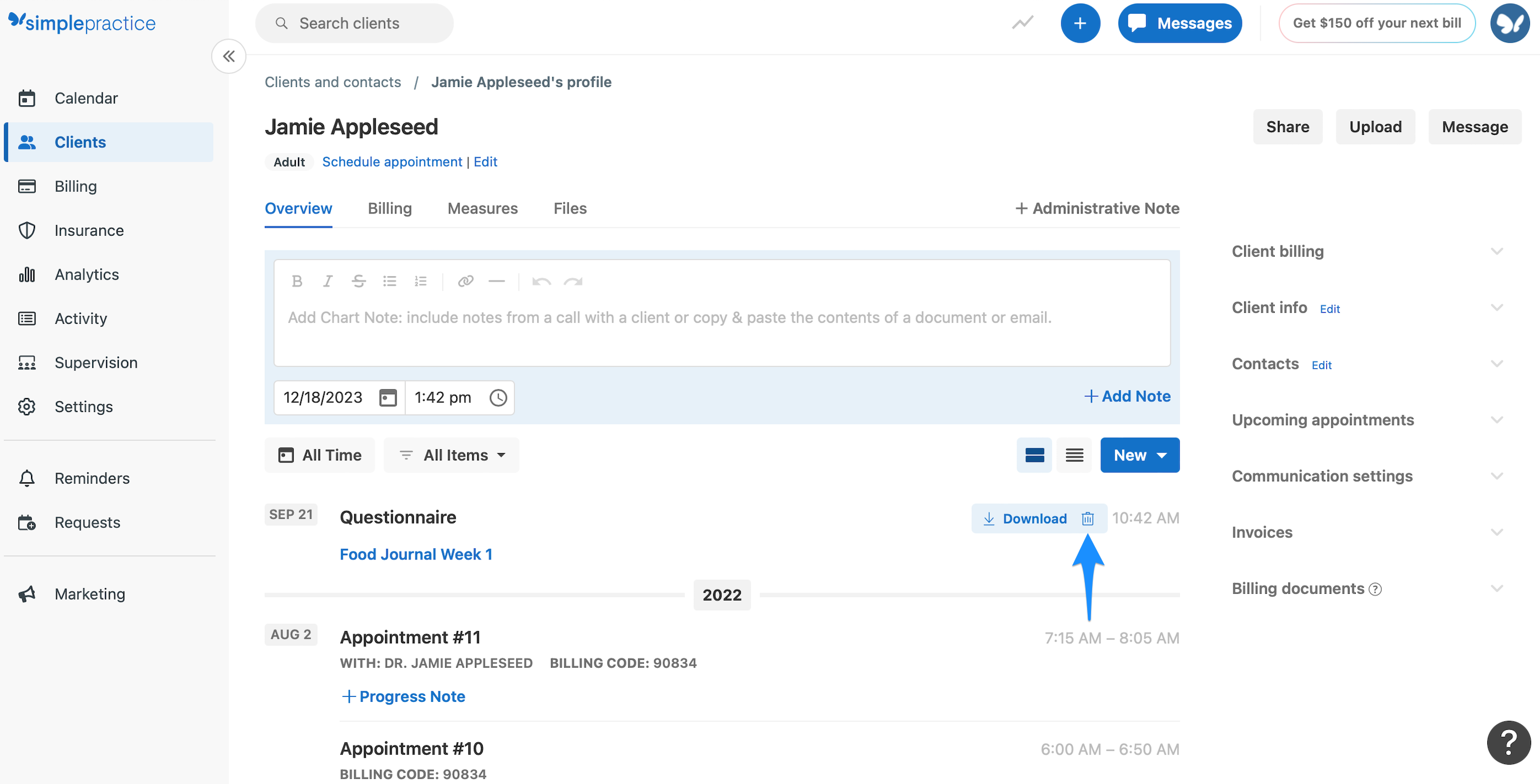 Sending intake forms and documents to clients – SimplePractice Support