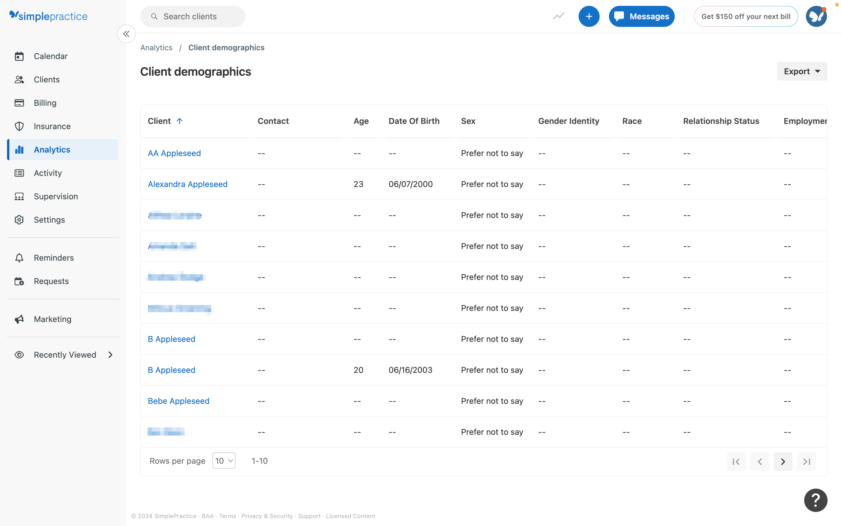 Understanding your clients and appointments reports – SimplePractice ...