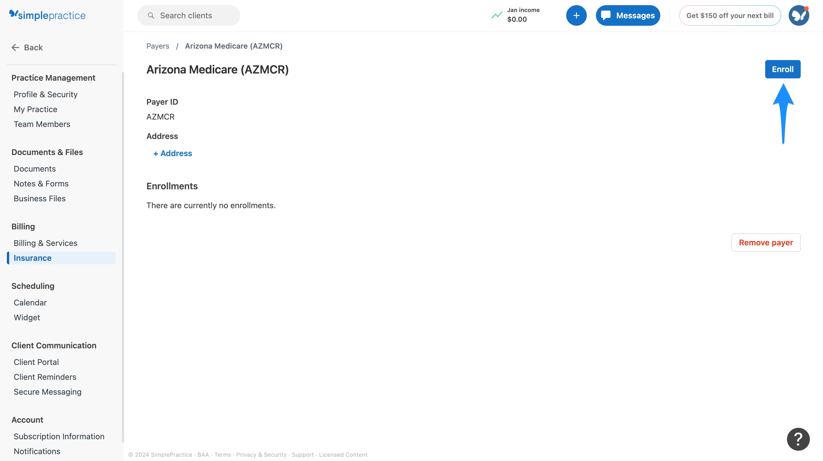 Submitting enrollments to file claims and receive Payment Reports – SimplePractice Support